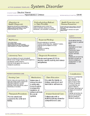 active learning template - ACTIVE LEARNING TEMPLATES System Disorder ...