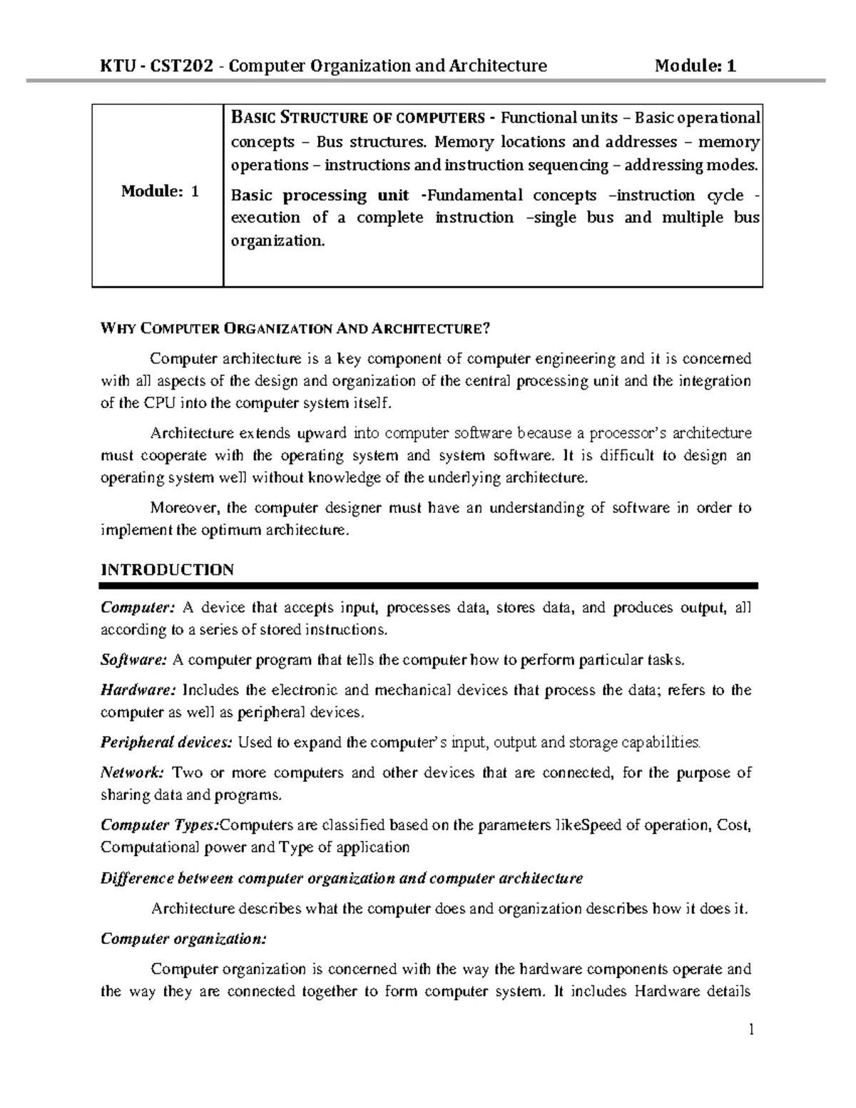 Mod 3 Coa Notes Module 3 Arithmetic Algorithms Algorithms For Multiplication And Division