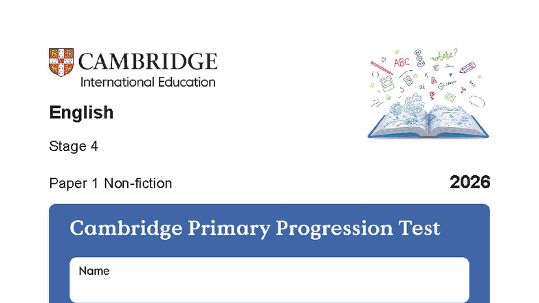 English Stage 4 Paper 1 2026: Reading & Writing Assessment - Studocu