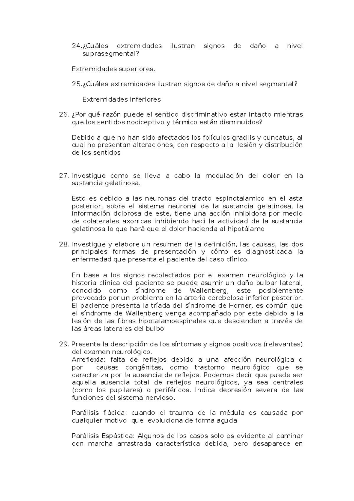 Análisis Neurológico y Síndromes: MAS 2 4-30 Microaprendizaje - Studocu