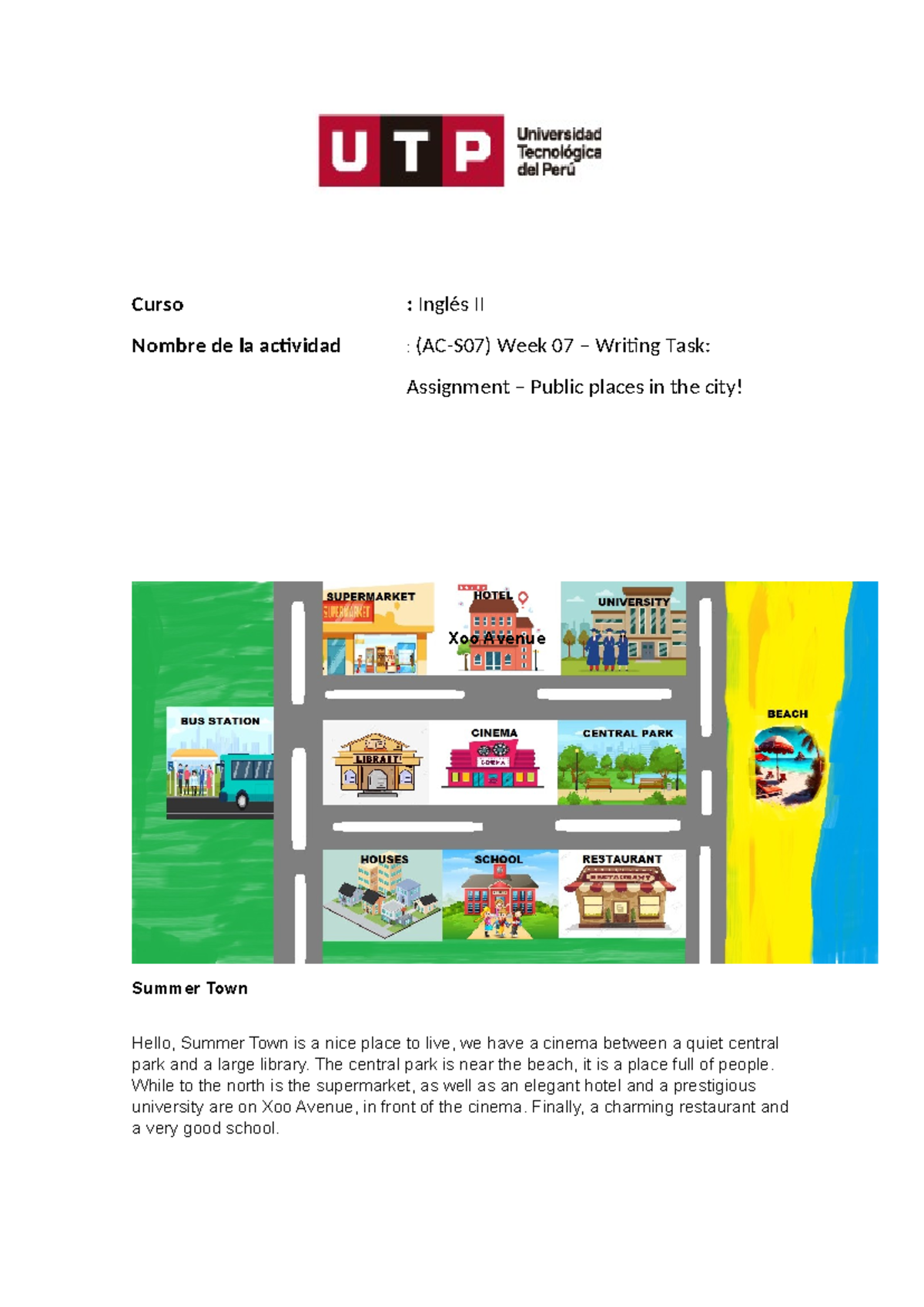 (AC-S07) Week 07 – Writing Task Assignment – Public places in the city ...