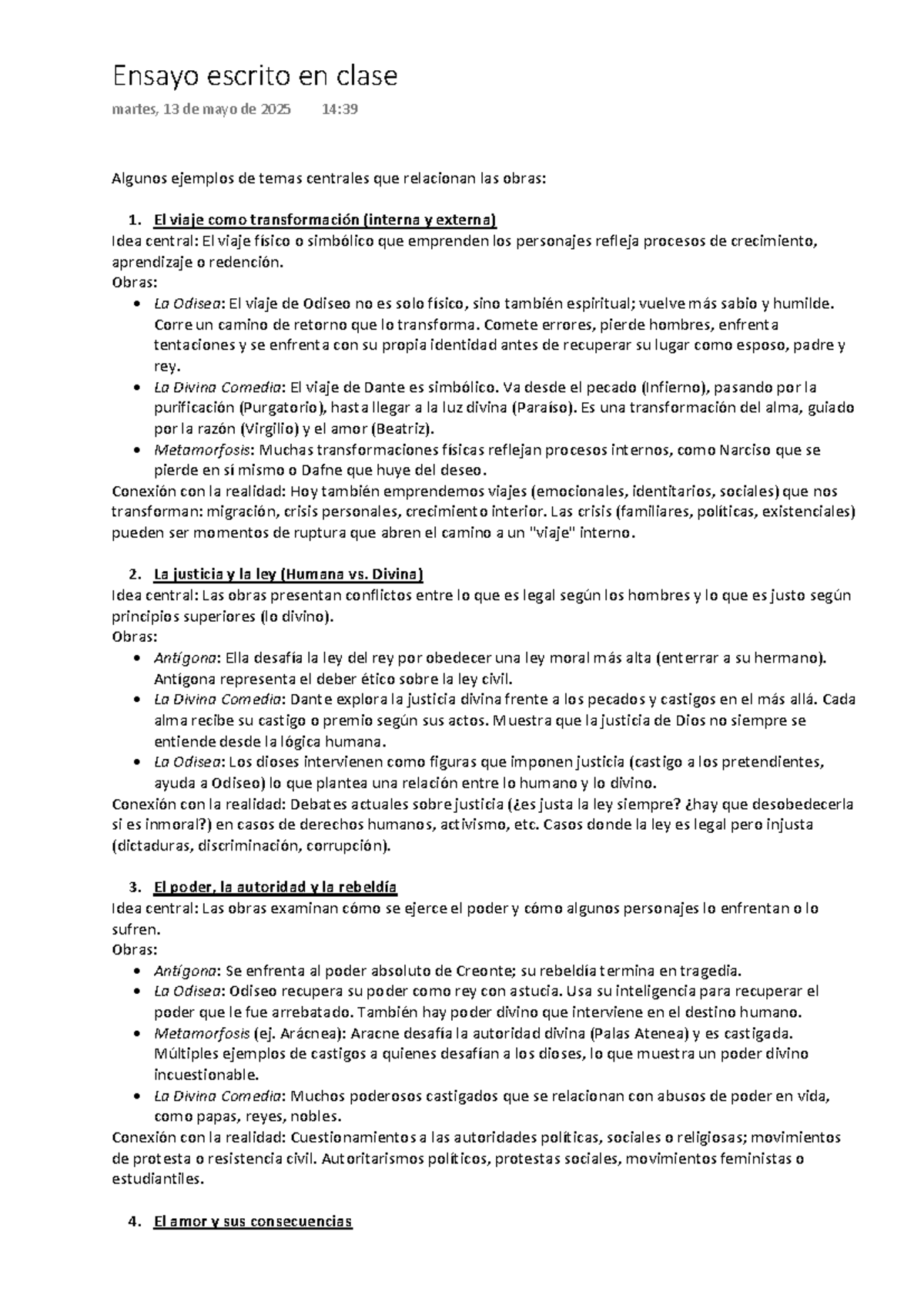 Ensayo de Temas Centrales en Literatura - Primer Semestre - Studocu