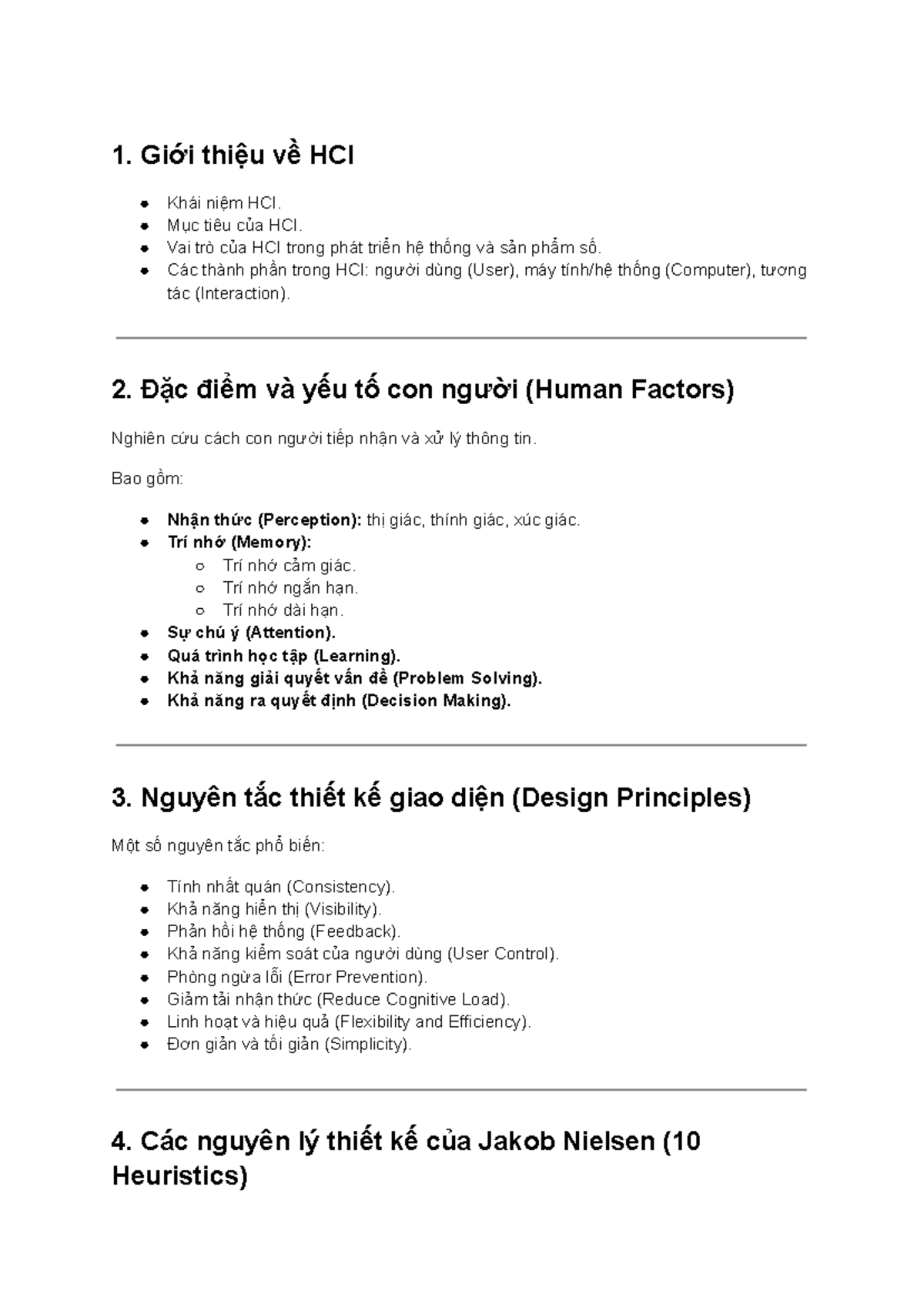 HCI 101: Nhập Môn Tương Tác Người-Máy và Thiết Kế Giao Diện - Studocu
