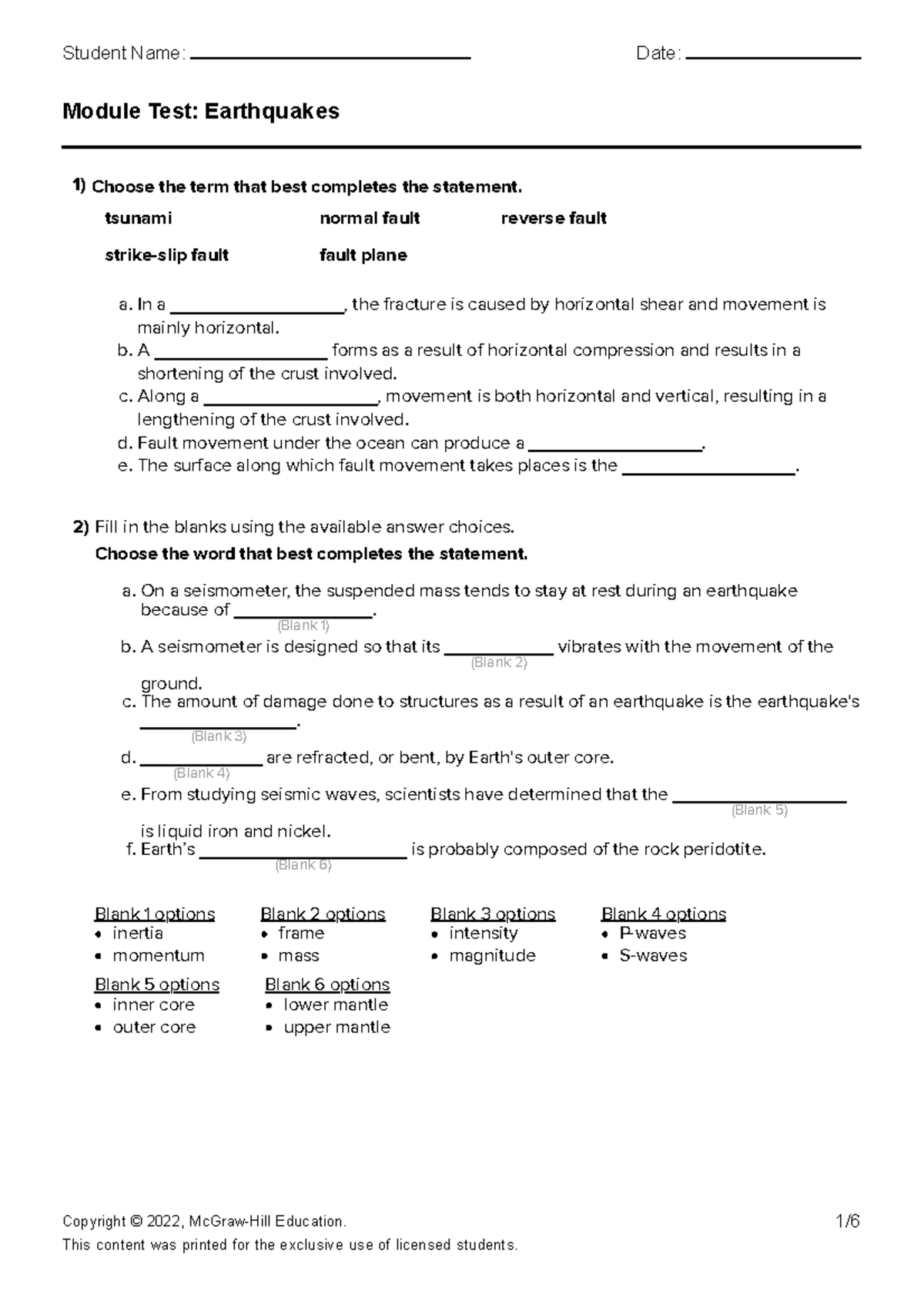 Diego Martinez - Module Test Earthquakes - Module Test: Earthquakes ...