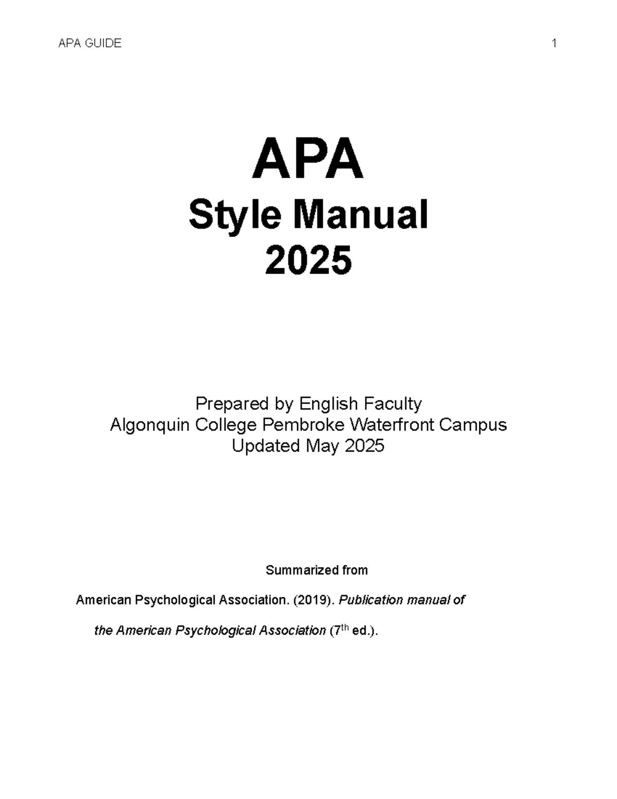 APA Guide 2025: Mastering APA Style for Academic Writing - Studocu
