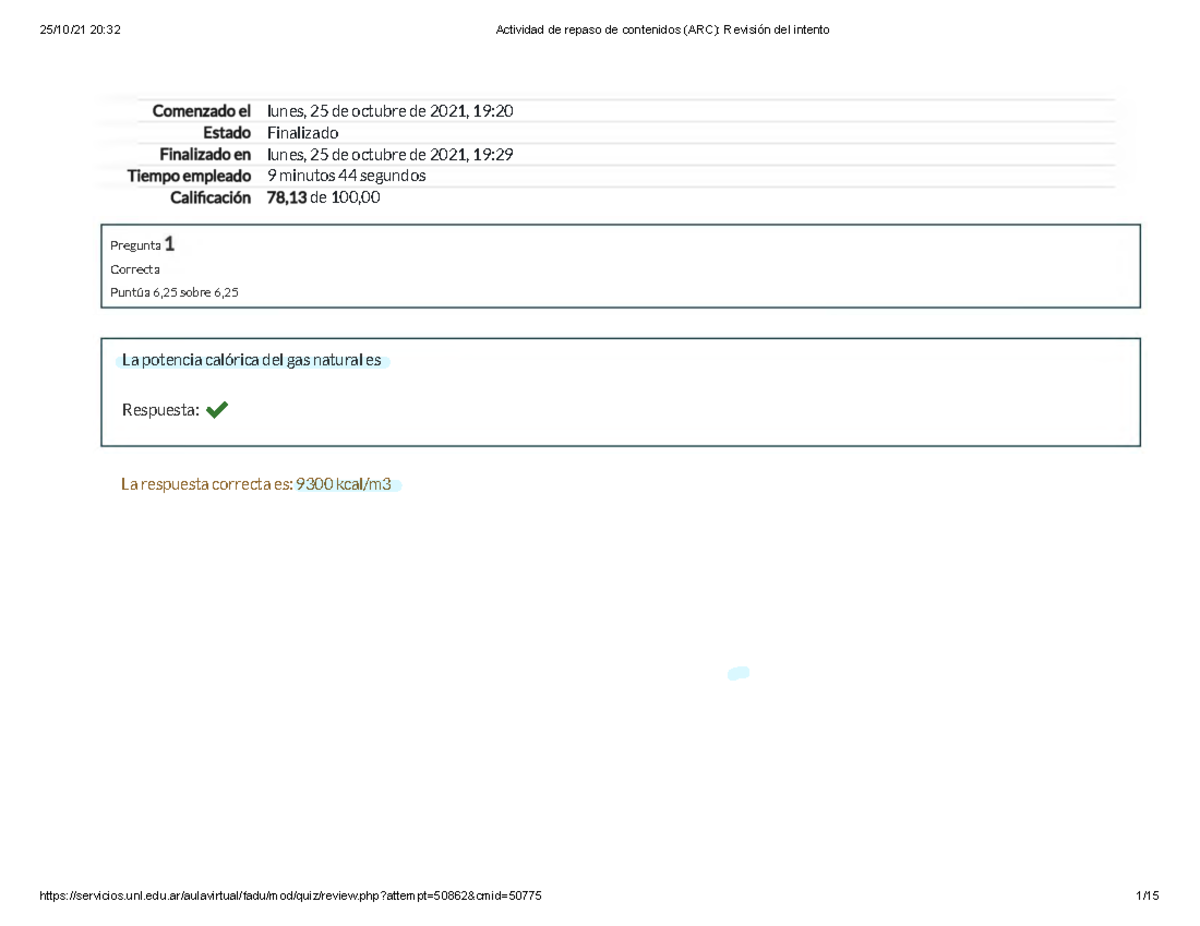 Revisión de Intentos: Actividad de Repaso ARC 20:32 y 23:07 - Studocu