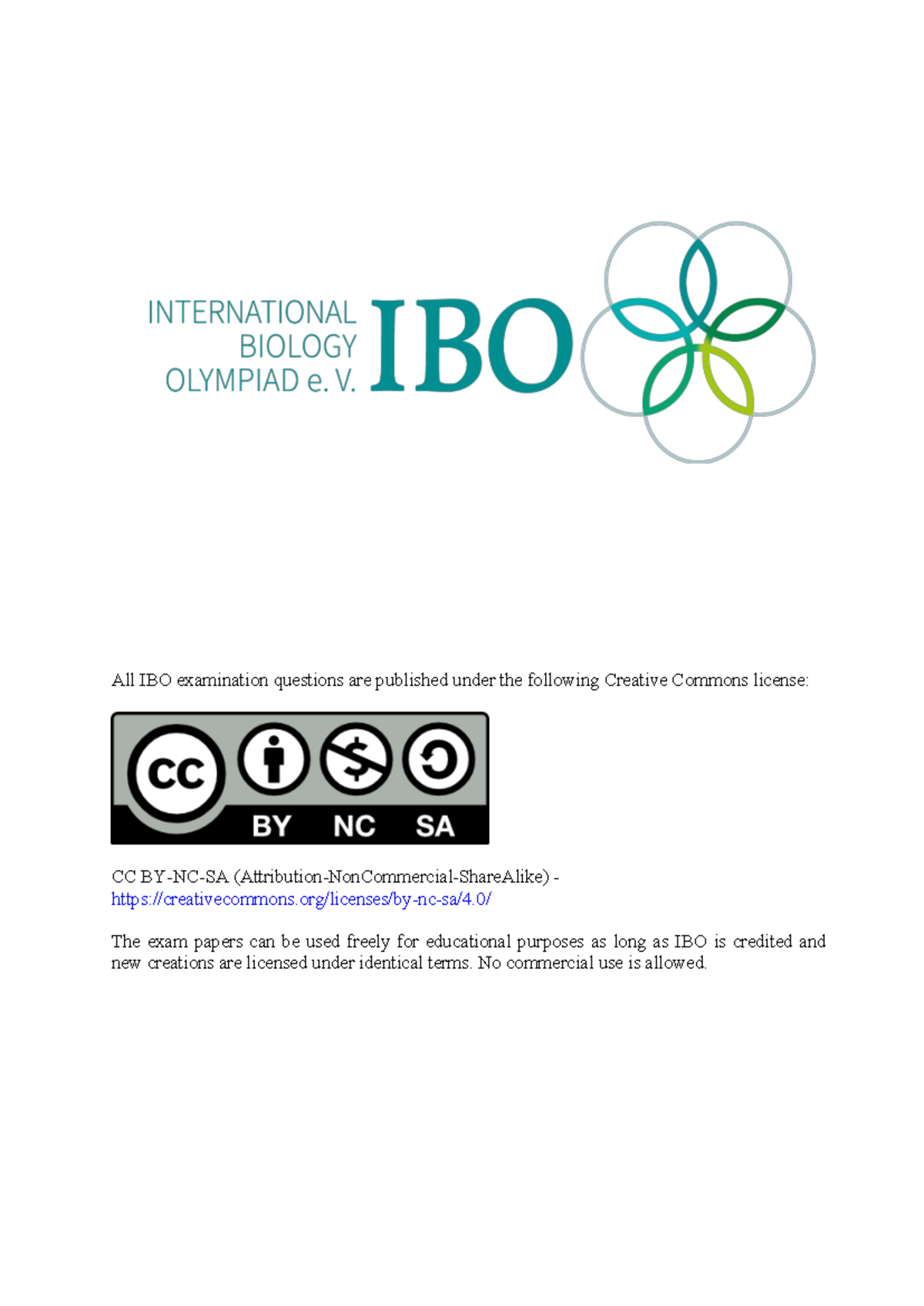 IBO 2018 Theoretical Exam 1: Comprehensive Review and Analysis - Studocu