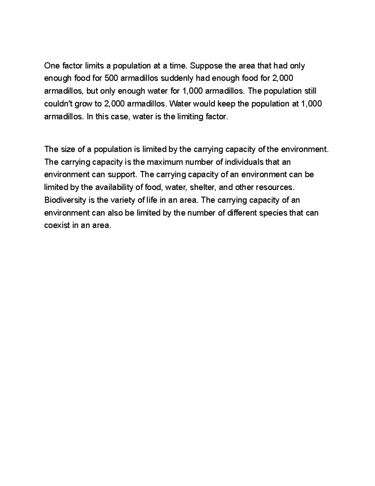 Population Growth Project: Analyzing Carrying Capacity & Biodiversity ...