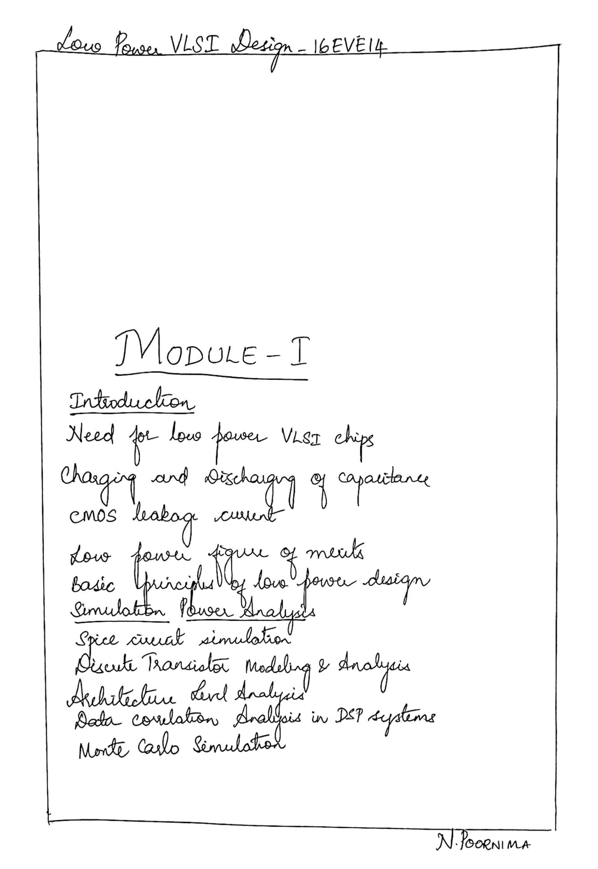 Module 1 LPD 16EVE14: Low Power VLSI Design Lecture Notes - Studocu