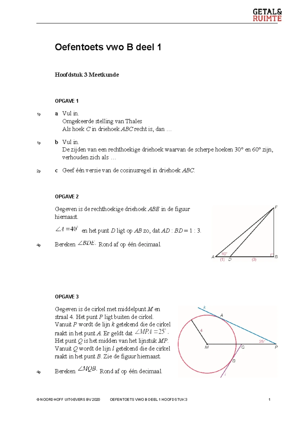 Oefentoets H8 - Goniometrische Functies en Graphen Analyse - Studeersnel