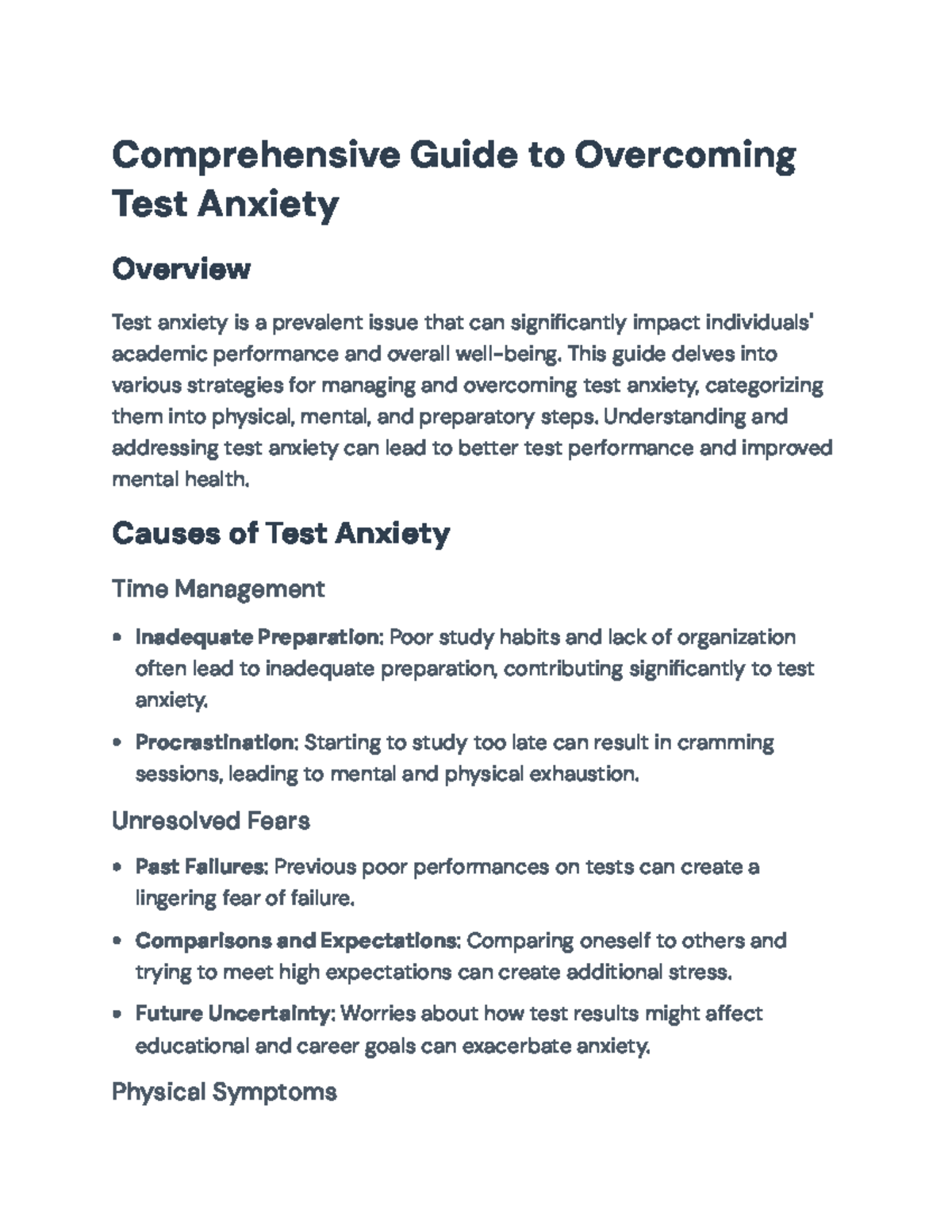 Comprehensive Guide to Overcoming Test Anxiety Strategies ...