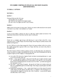 FNCE20005 - Melbourne - Corporate Financial Decision Making - Studocu