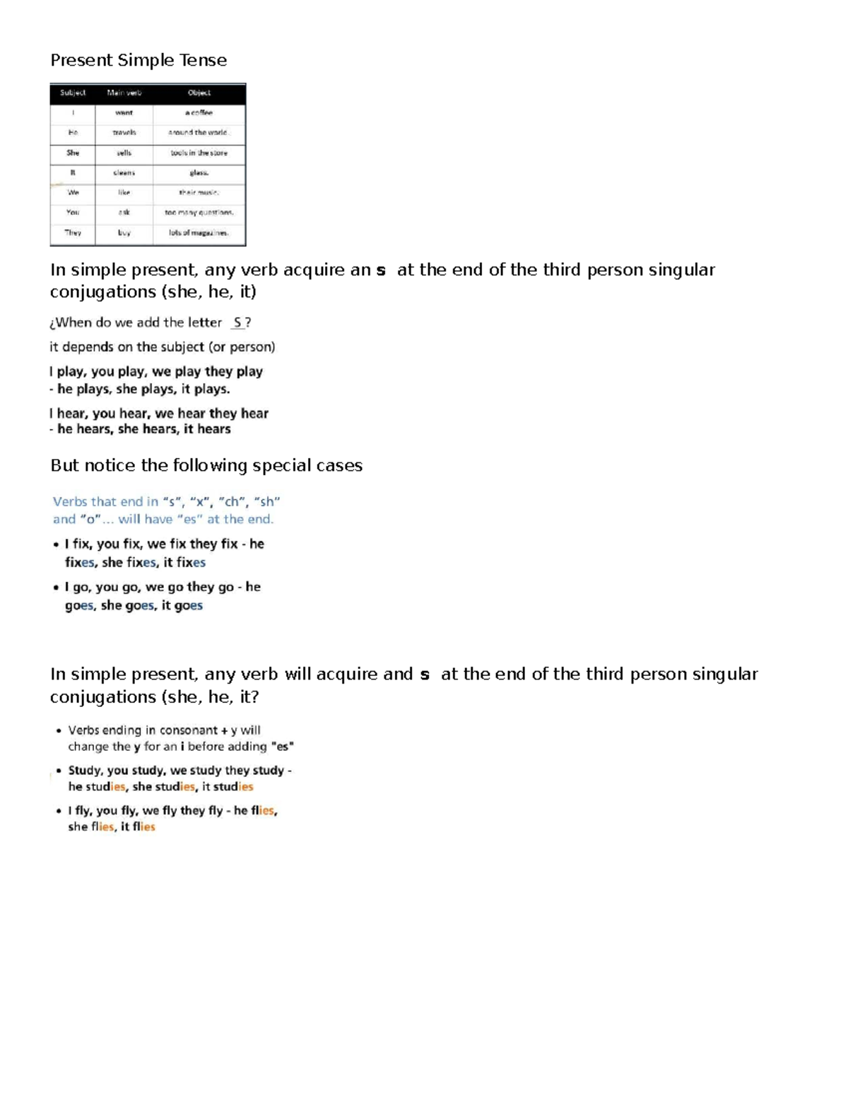 Lesson 3: Present Simple Tense Overview and Usage - Studocu