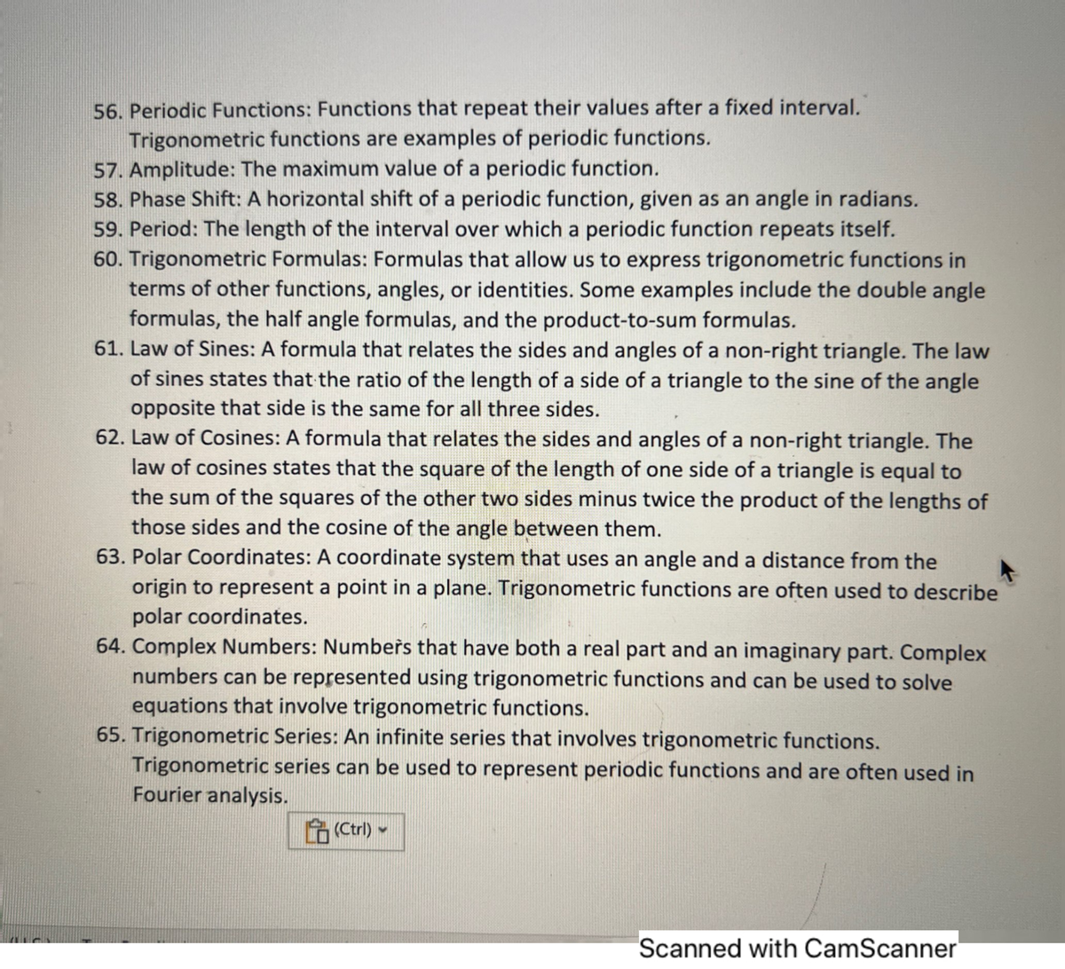 Trignometry - concept and terms to know - trig - 56. Periodic Functions ...
