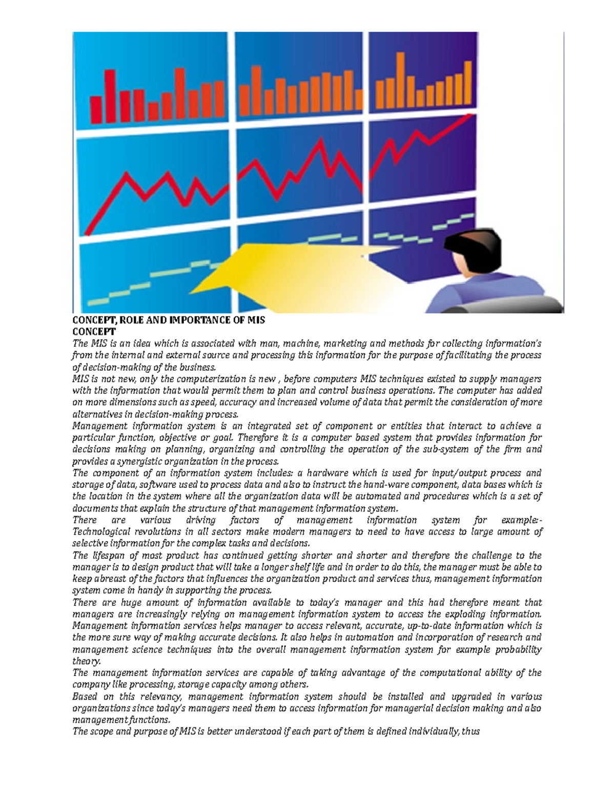 MIS Concepts: Understanding the Role and Importance of Management Info ...