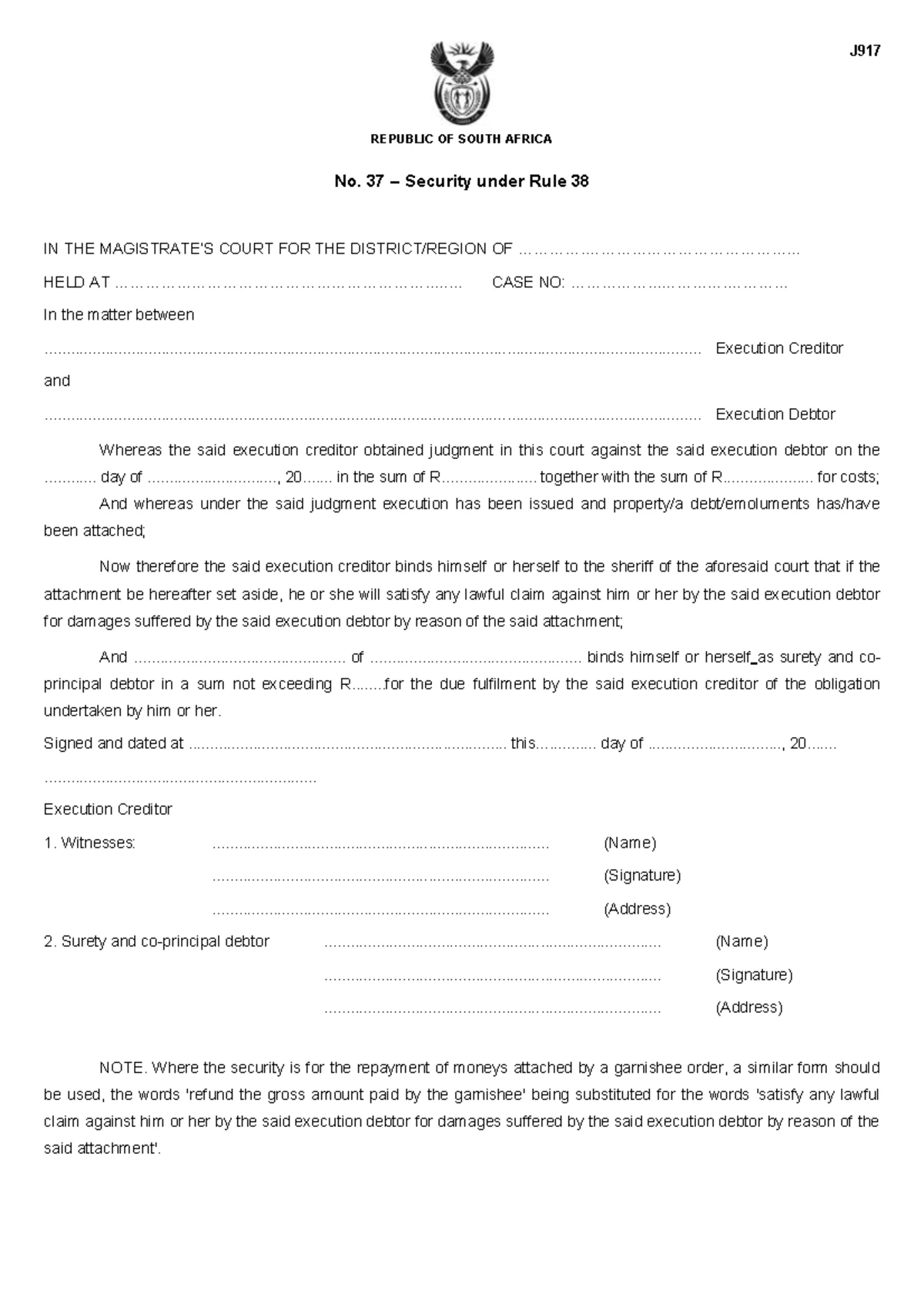 Example OF Defendant'S PLEA - IN THE HIGH COURT OF SOUTH AFRICA GAUTENG ...