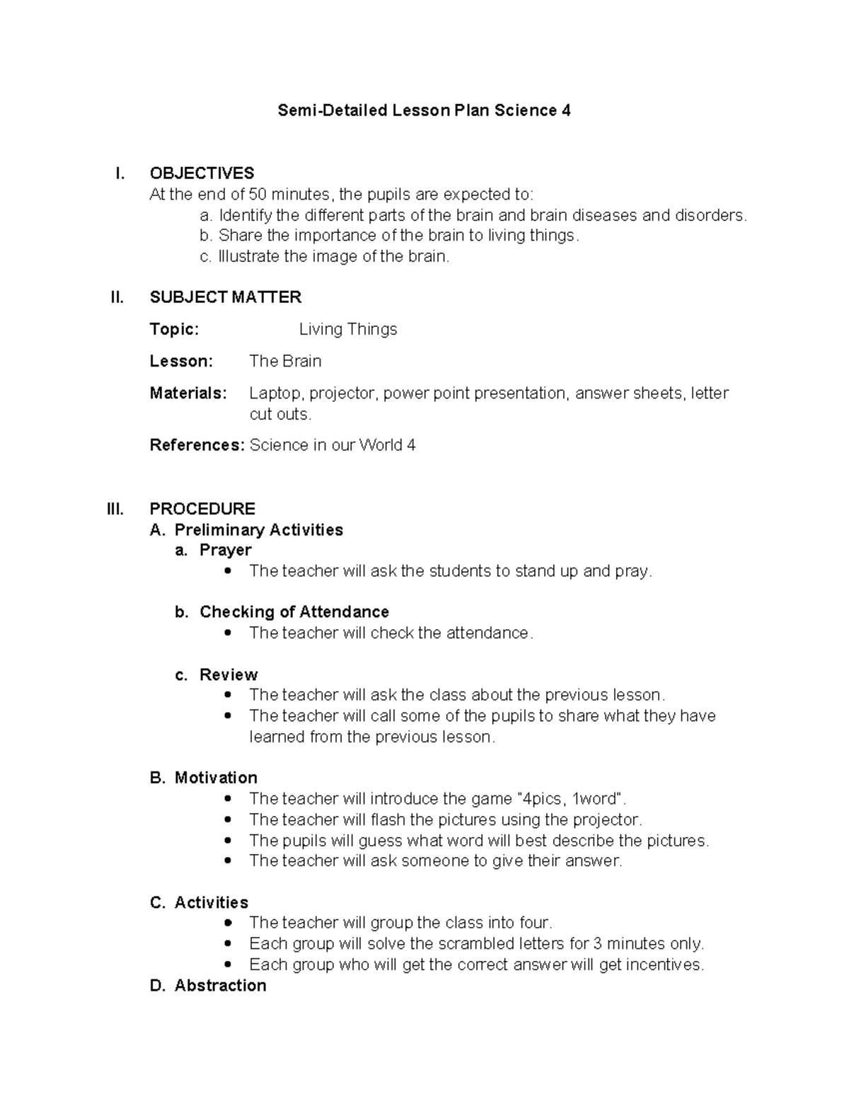Semi-Detailed Lesson Plans for Science, Math, & Social Studies 4-5 ...