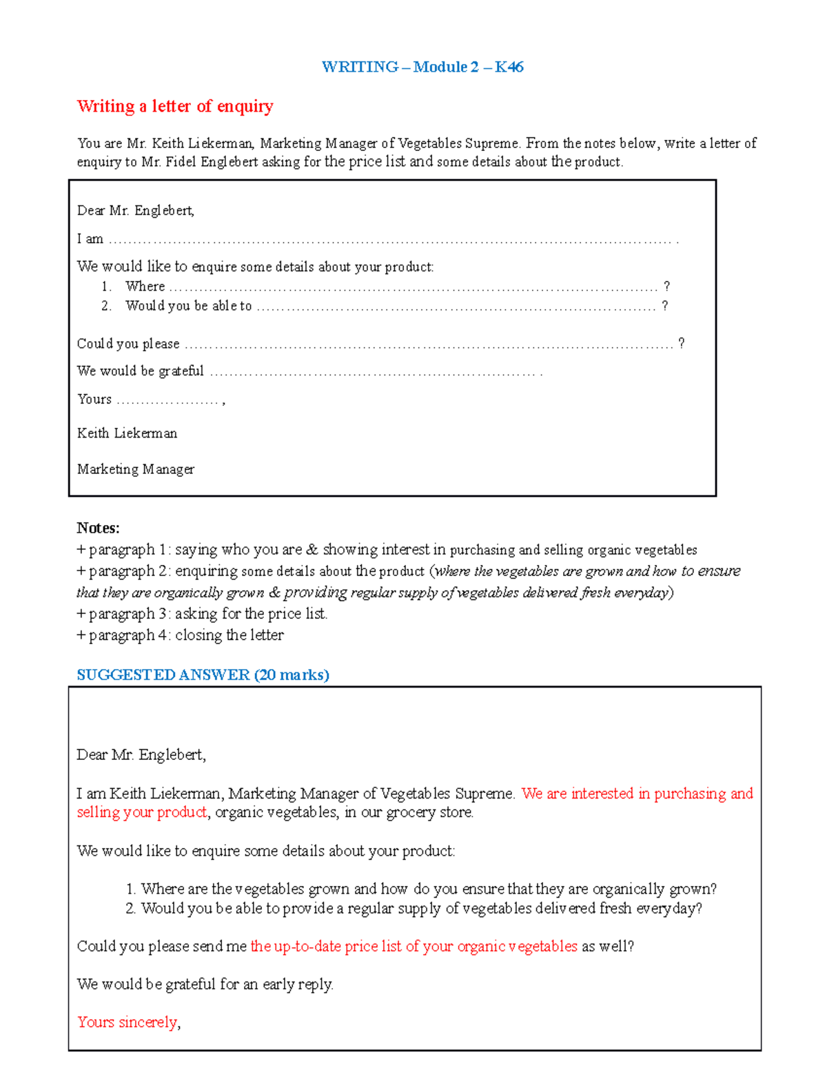 Writing-Module 2 - Writinh-Module 2 - WRITING – Module 2 – K Writing a ...