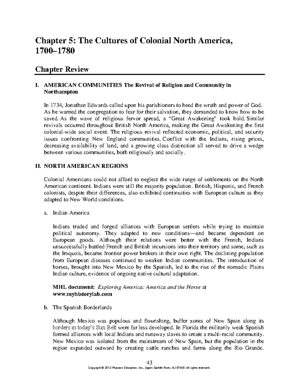 Chapter 5: Cultures of Colonial North America - Review Notes - Studocu