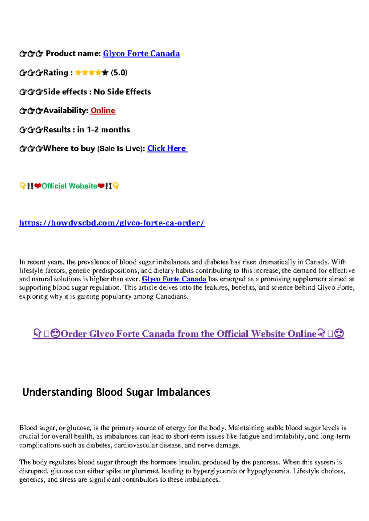 Glyco Forte Canada: Key Benefits and Natural Ingredients Explained ...