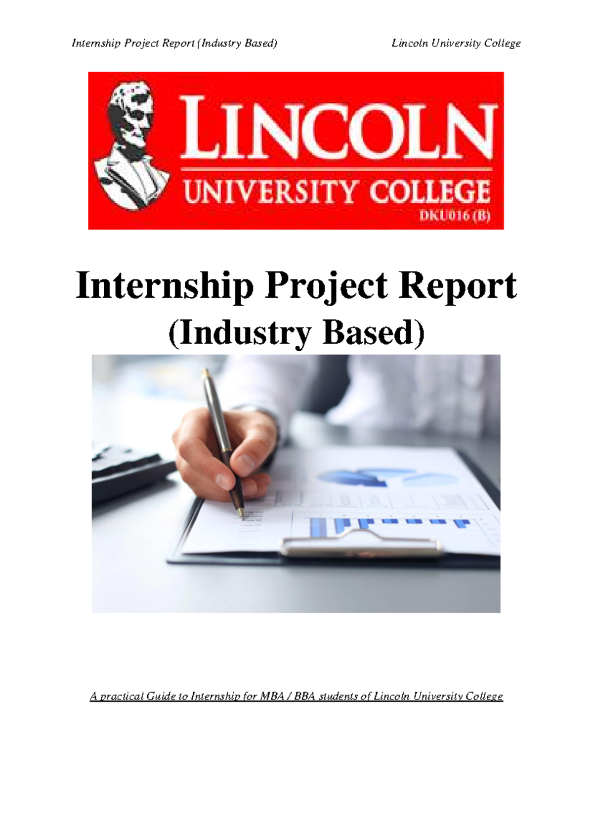 Internship Project Report (Industry Based) for MBA/BBA Students at ...