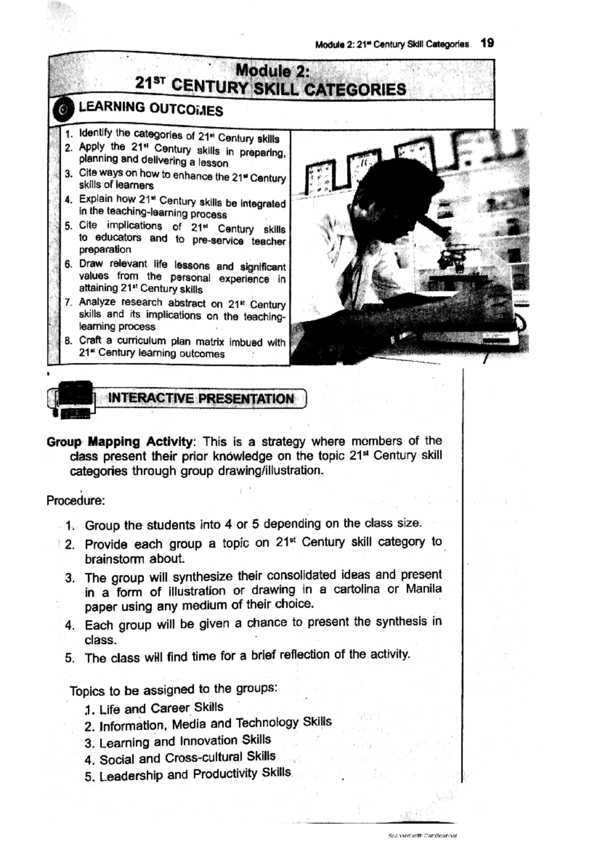 Module 2: Exploring 21st Century Skills Categories - Studocu