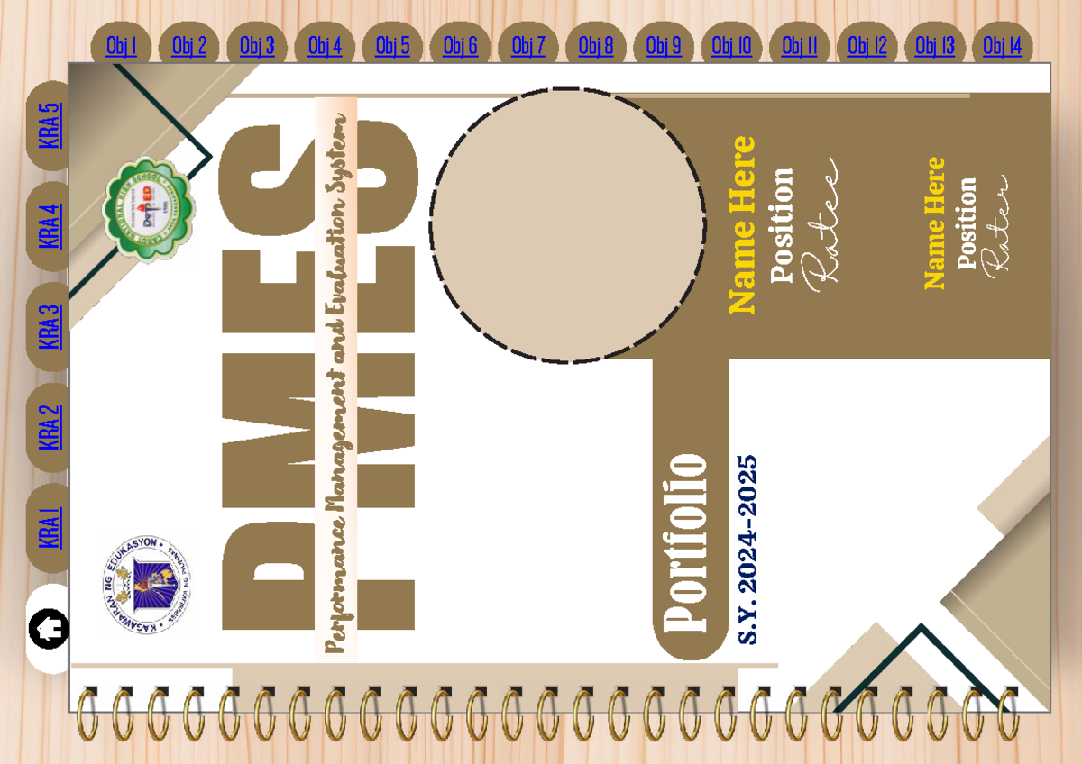 PMES Template Guide: KRA and Objectives Overview - Studocu