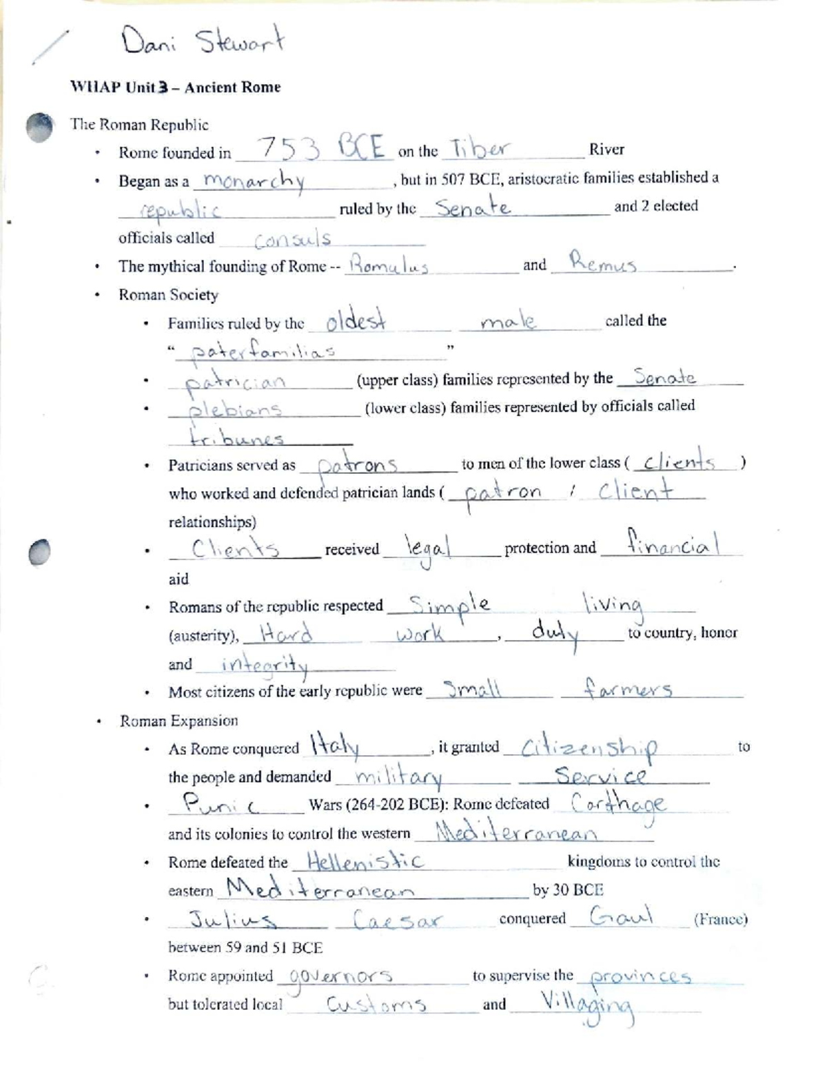 Final Exam Study Guide: WHAP Unit 3 - Ancient Rome (7AD9F4E5) - Studocu