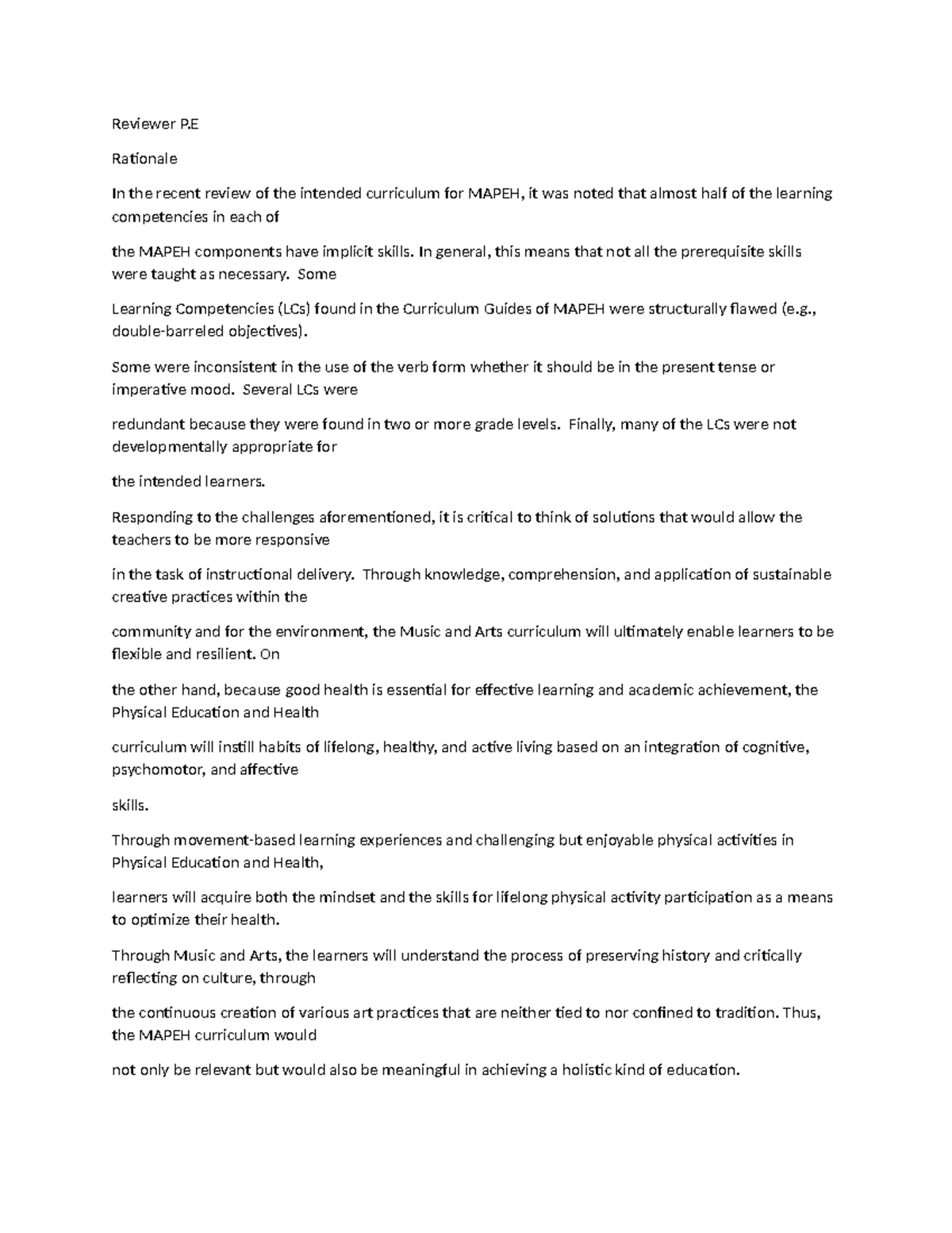 Reviewer-P - N/A - Reviewer P Rationale In the recent review of the ...