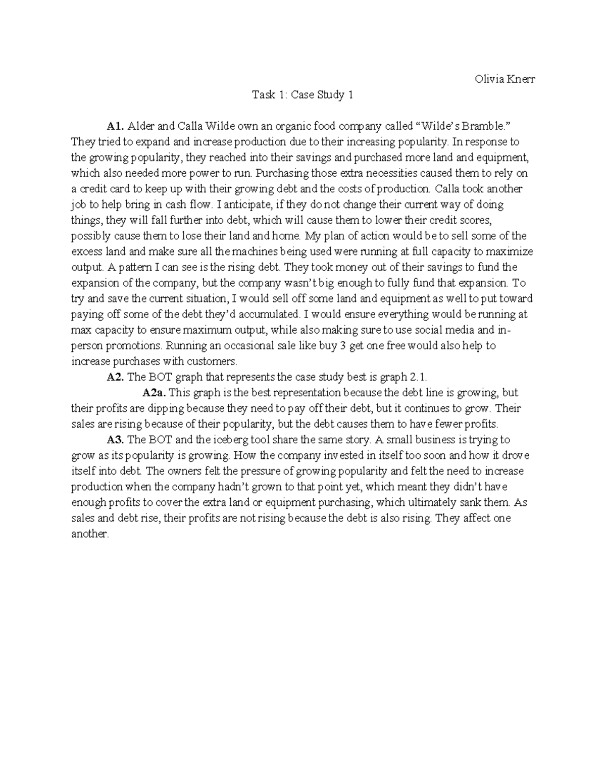 AAN1 Task 1: Case Study on Organic Food Company Expansion - Studocu