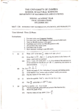 Introduction to mathematics - 1100 - UNZA - Studocu