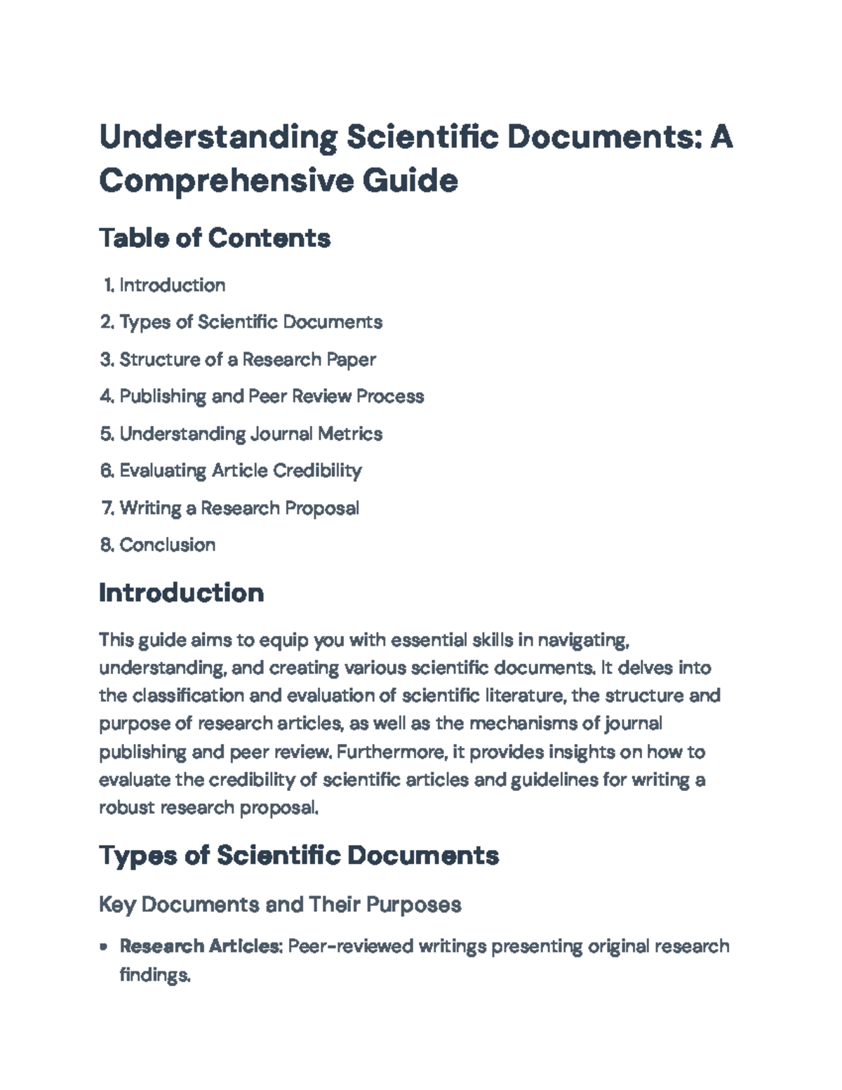 Comprehensive Guide to Understanding Scientific Documents ...