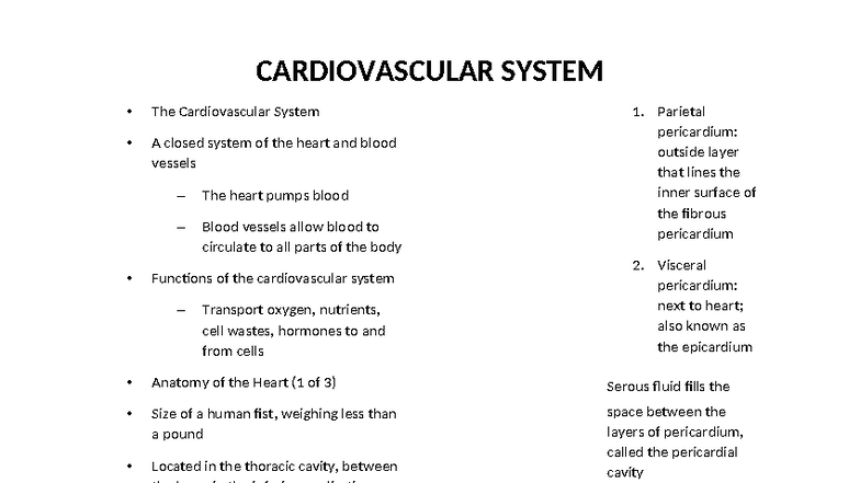 CARDIOVASCULAR SYSTEM: Anatomy, Physiology, and Developmental Aspects ...