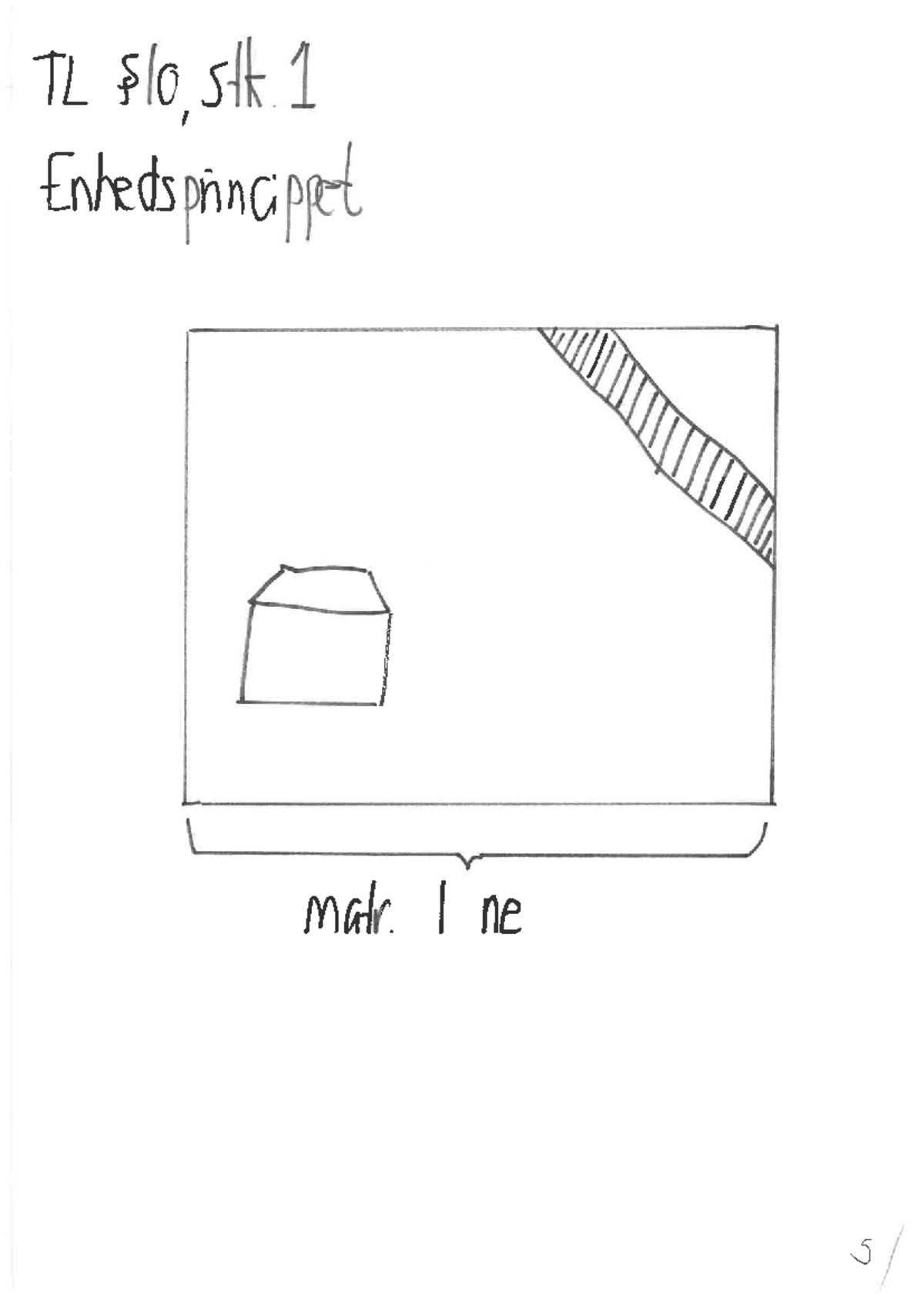 TL s/o, stk 1 Enhedsprincippet: 2 Tegninger for Bygning - Studocu