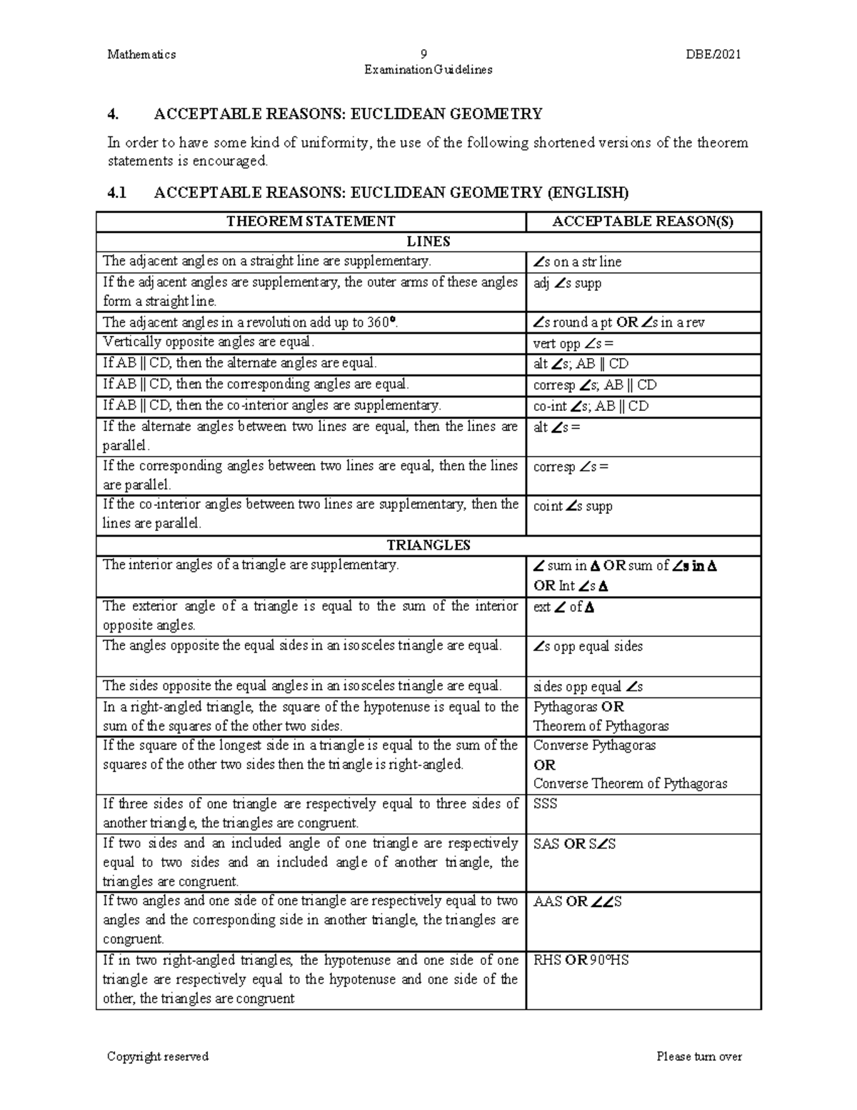Grade 12 Math Paper 2 Final Exam: Euclidean Geometry Notes - Studocu