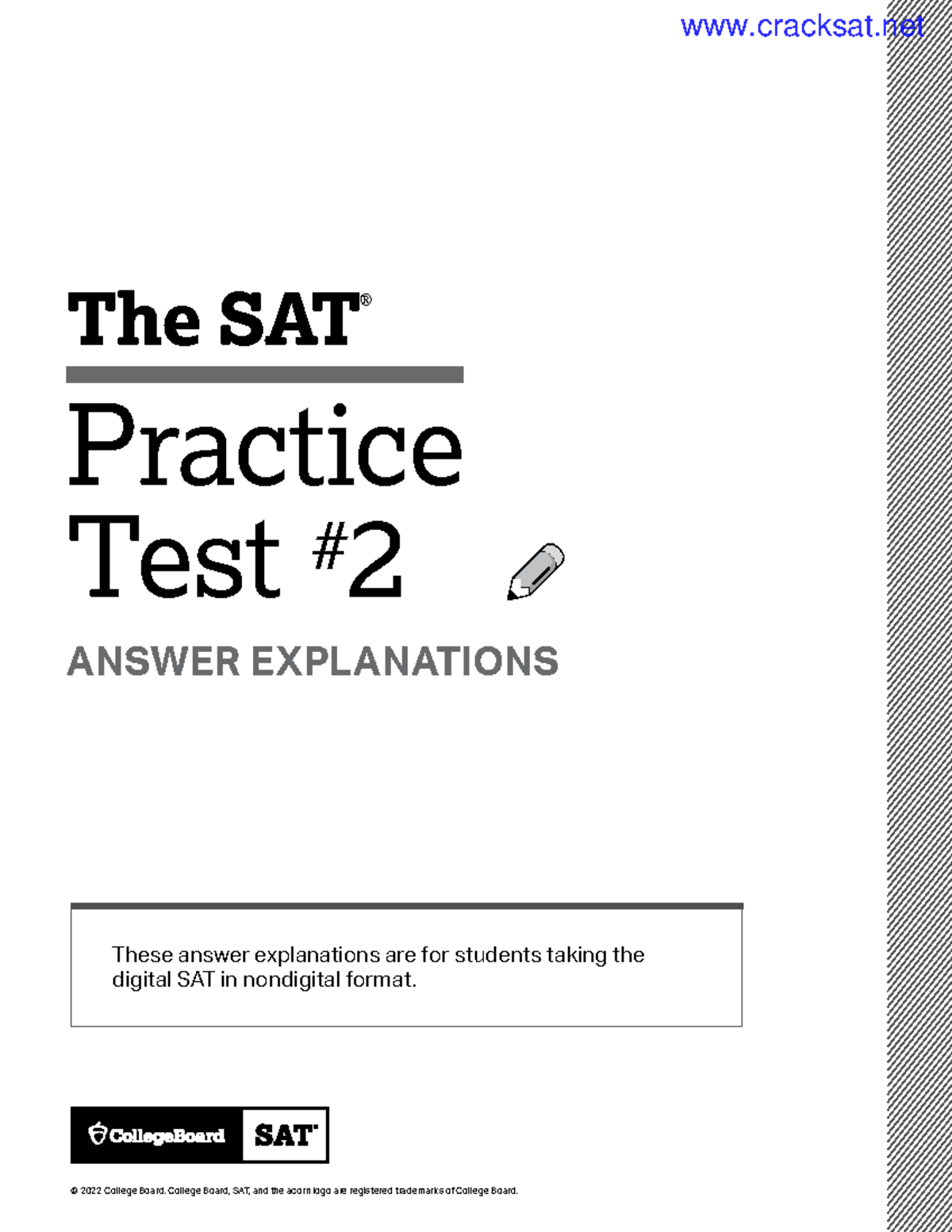 SAT Practice Test 2 Answer Explanations (Digital Format) - Studocu