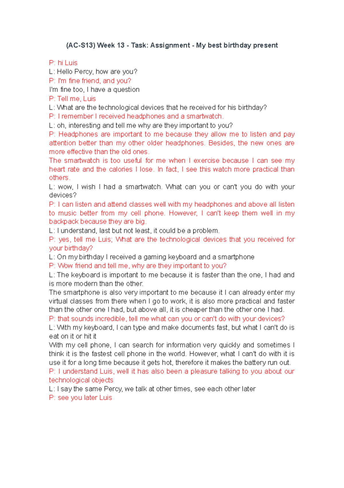 (AC-S13) Week 13 My best birthday present - (AC-S13) Week 13 - Task ...