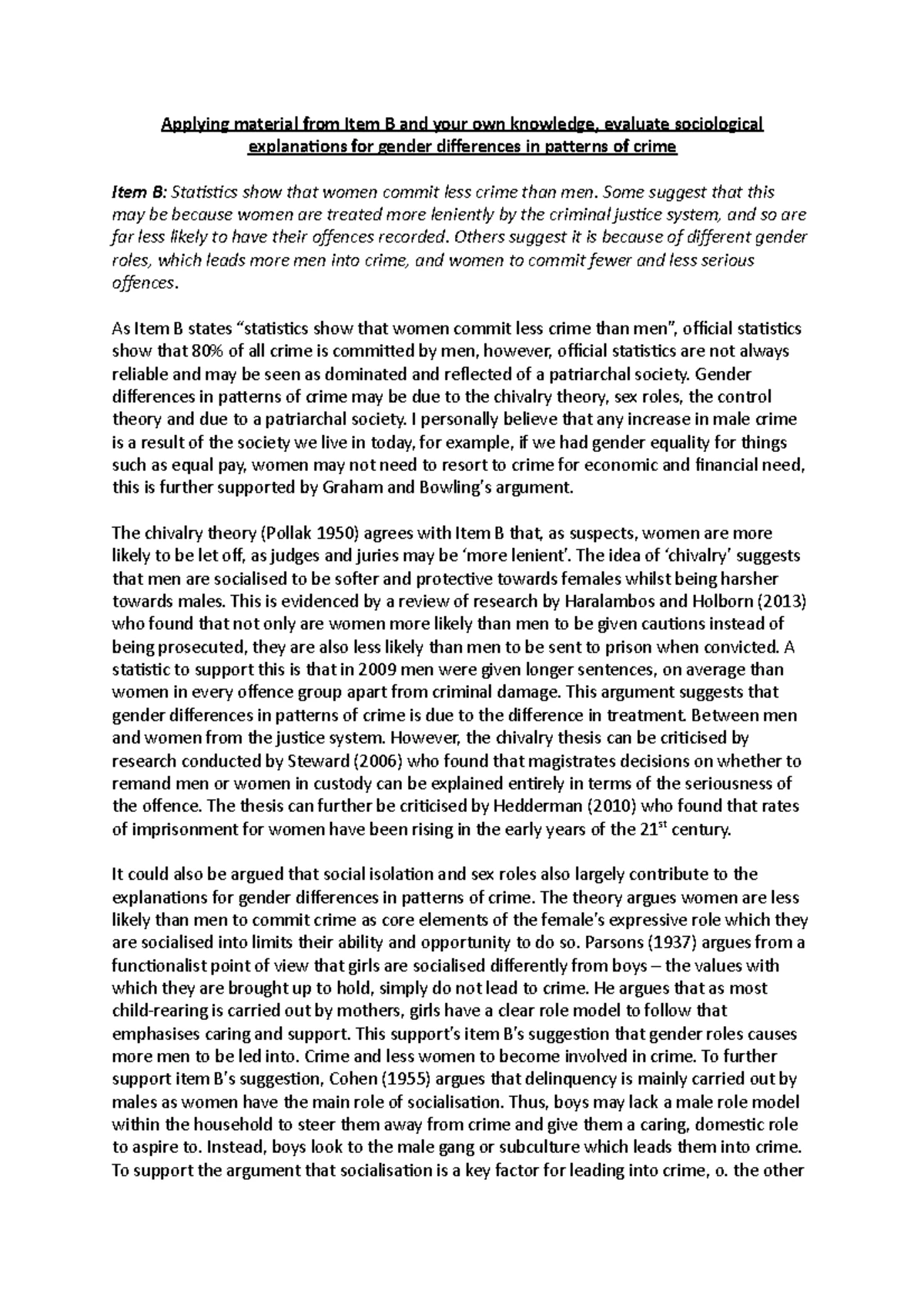 30 Marker - Sociology: Evaluating Educational Policies in the UK - Studocu