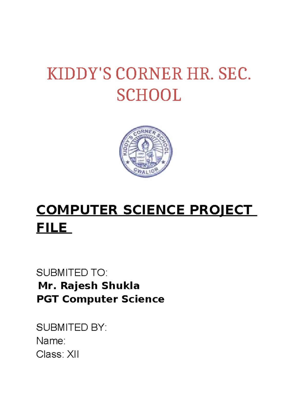 CS Project: Employee Management System for Class XII - Studocu