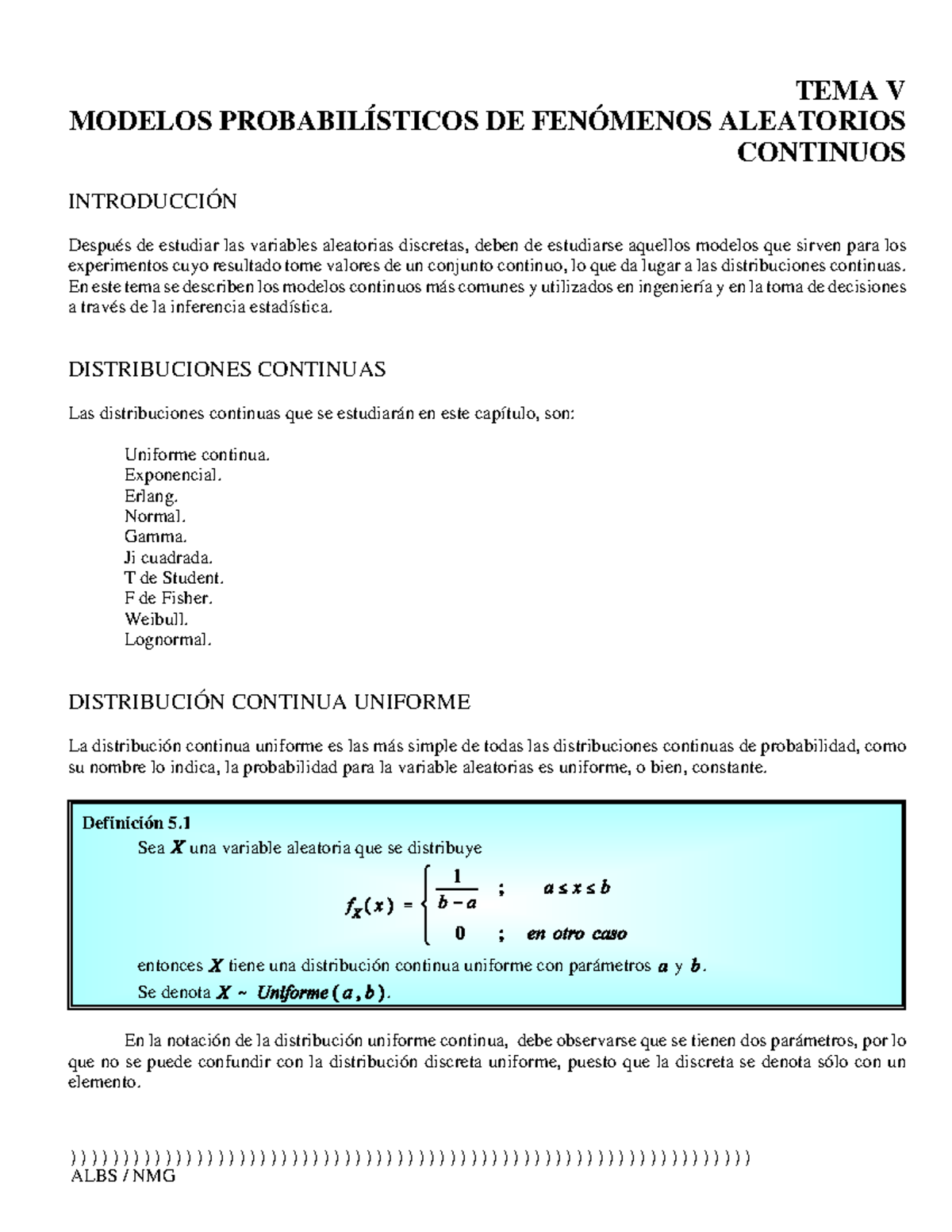 Probabilidad 2016 Tema 5- Modelos Probabilísticos DE Fenómenos ...