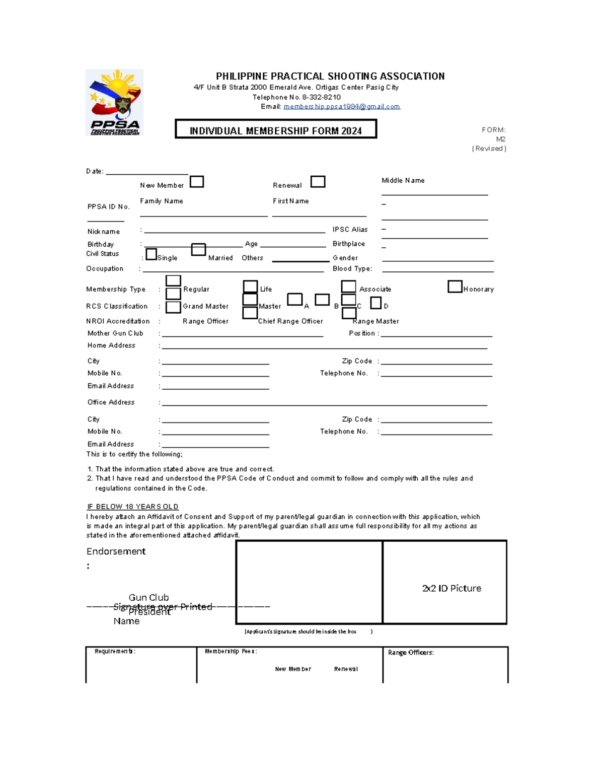 PPSA Membership Form (M2) for 2024 - Individual Application - Studocu