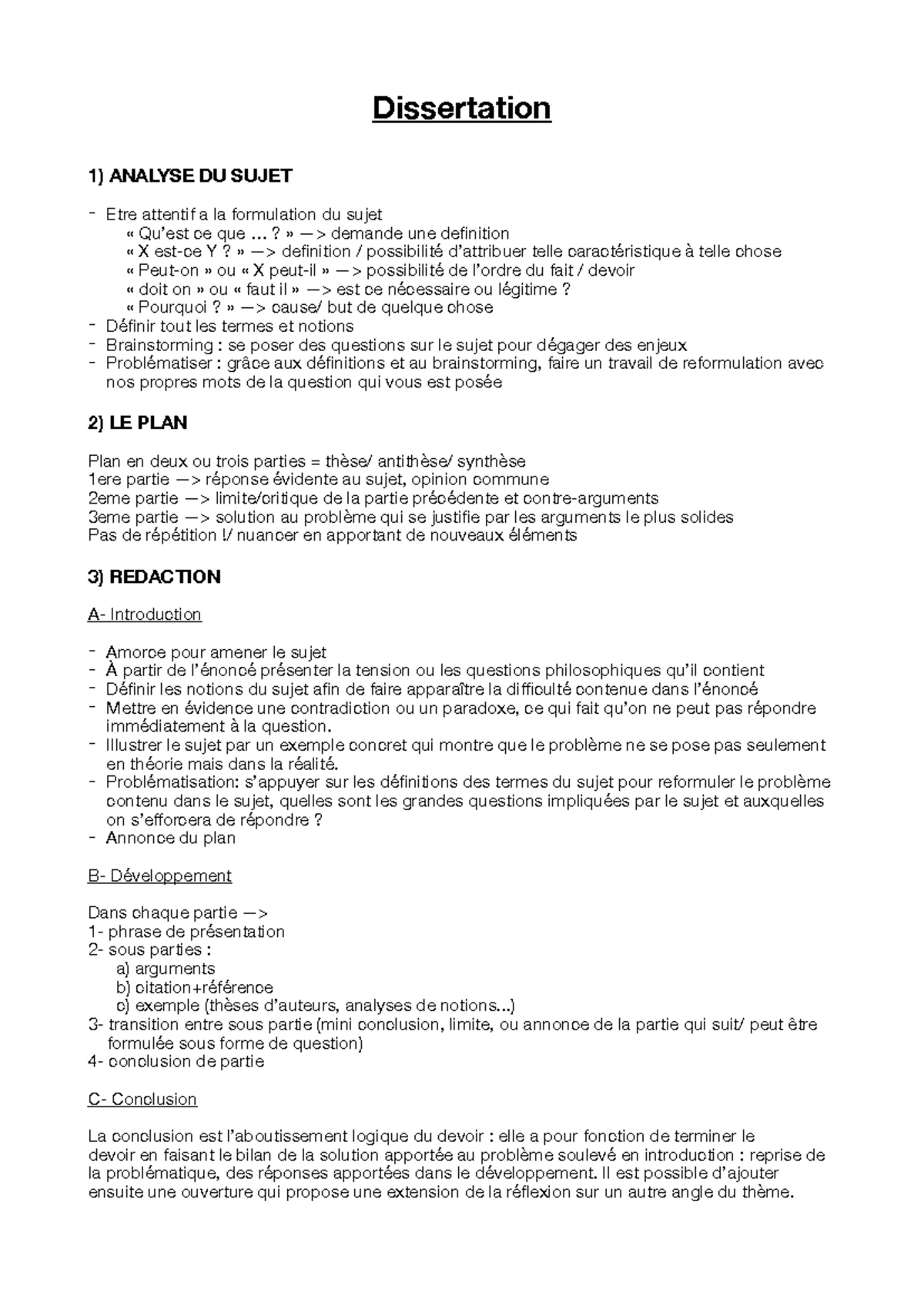 Méthode de Dissertation SES : Guide Pratique et Structuré - Studocu