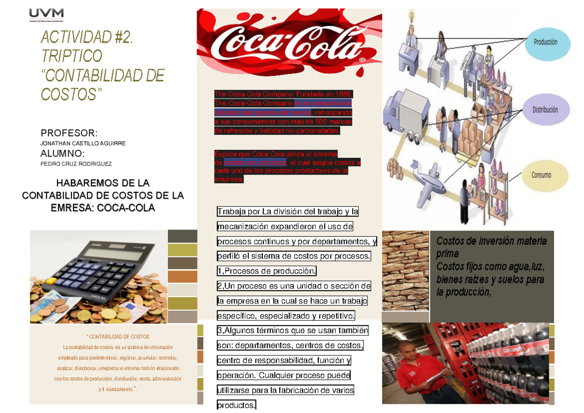 ACTIVIDAD TRIPTICO DE CONTABILIDAD DE COSTOS - A#2 PCR - Studocu