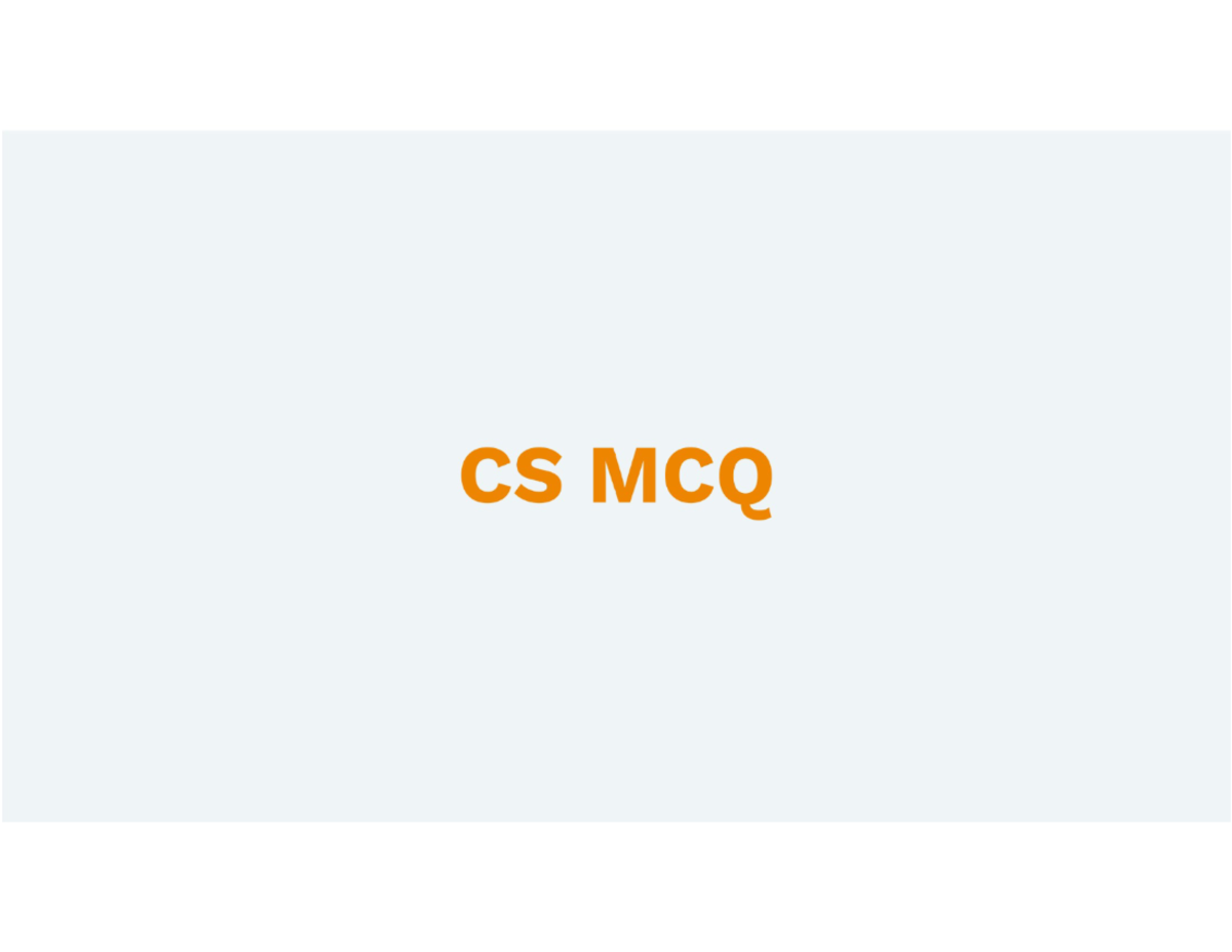 Comprehension type MCQ paper II - CS MCQ Consider a processor in which ...