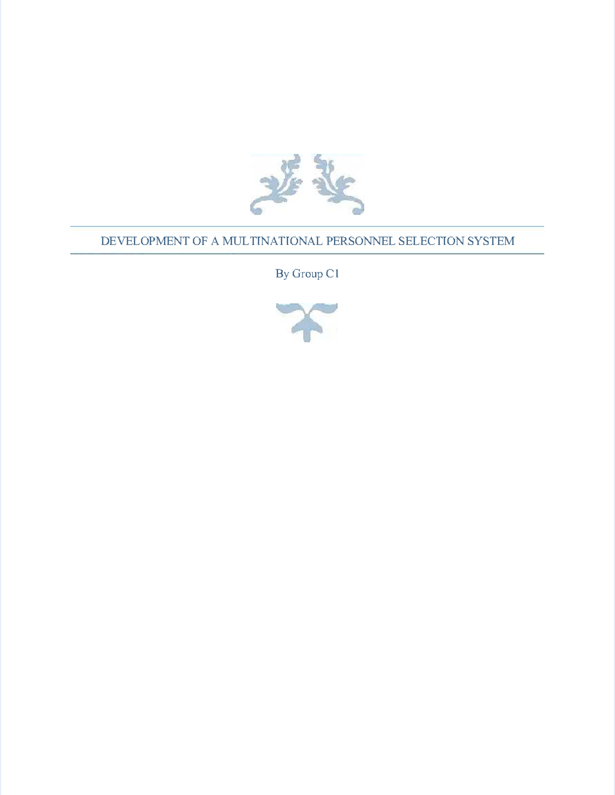 Development of a Global Personnel Selection System: Challenges ...