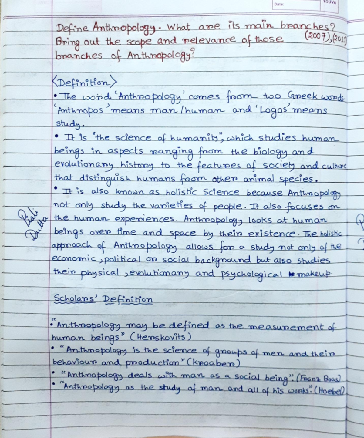 Anthro 101: Defining Anthropology, Its Branches & Relevance - Studocu
