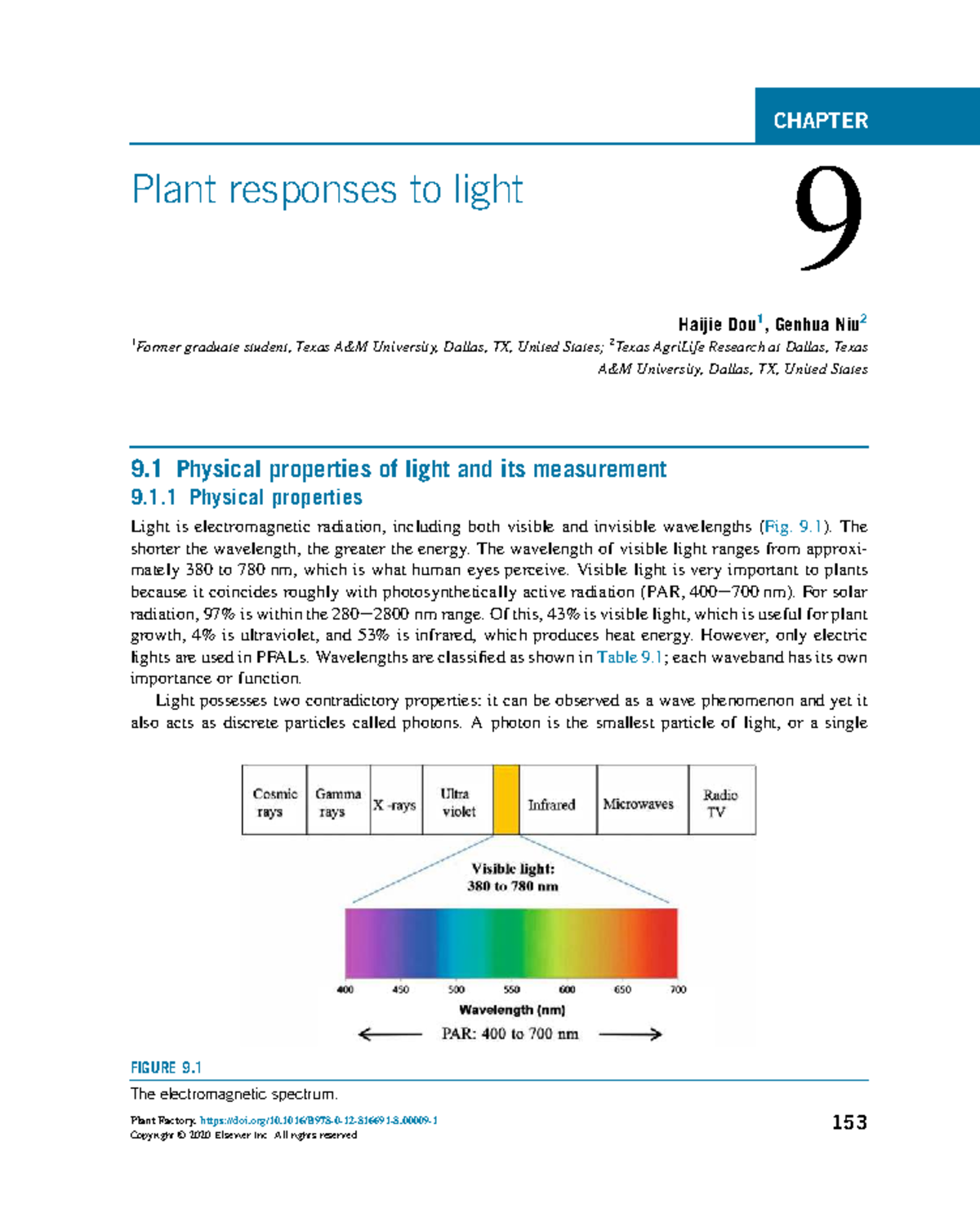 CHAPTER 9 Plant Responses to Light in PFALs - 2020 Edition - Studocu