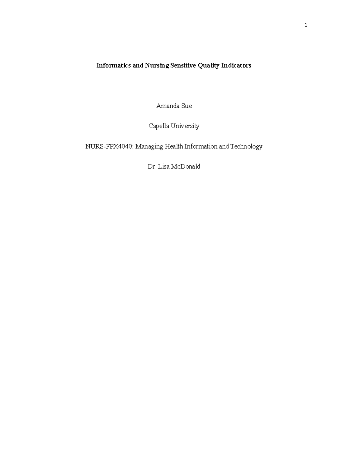 NURS 4040 - Assessment 4 - NDNQI and HAPI Prevention Overview - Studocu
