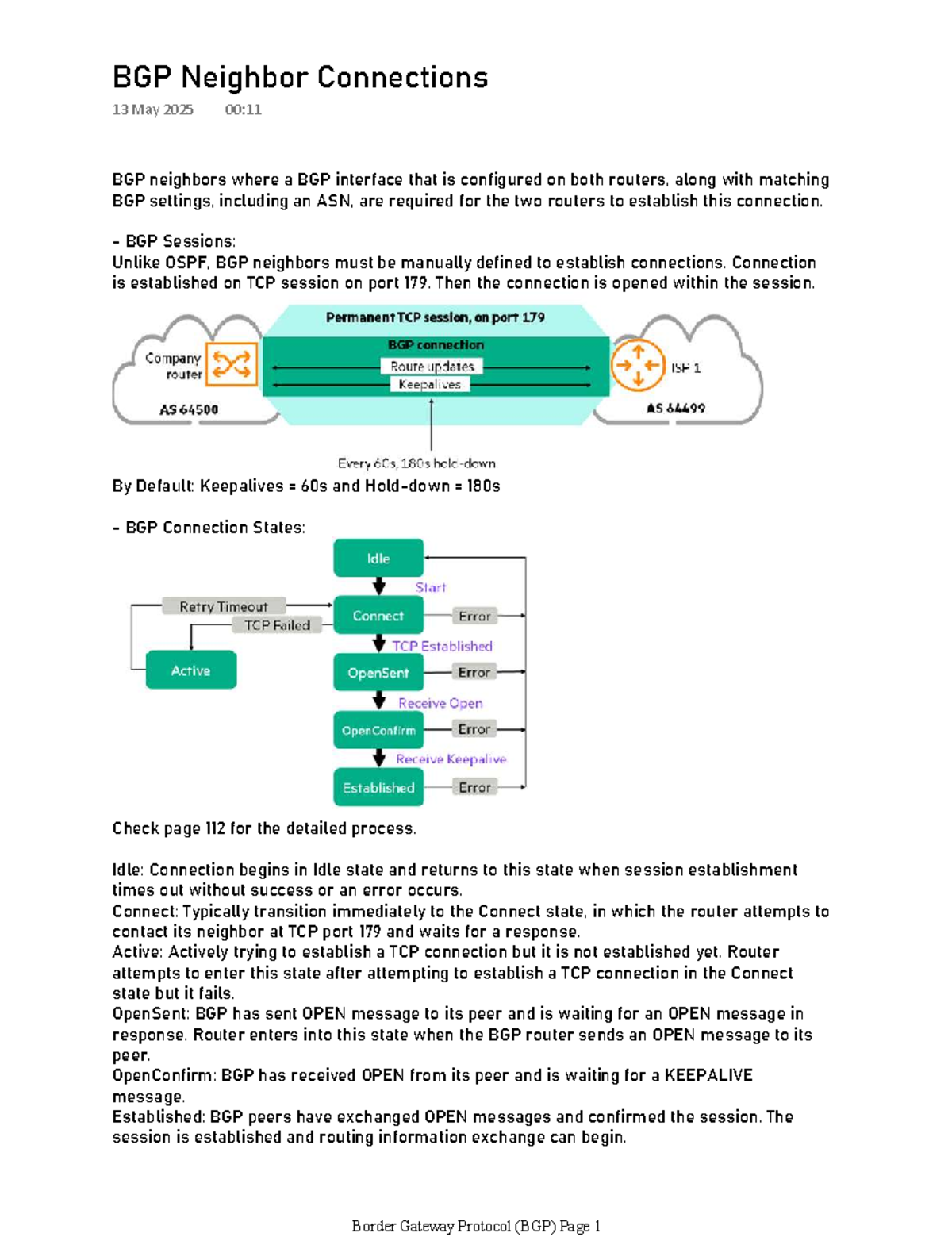 BGP Neighbor Connections: Understanding BGP Session States and Setup ...