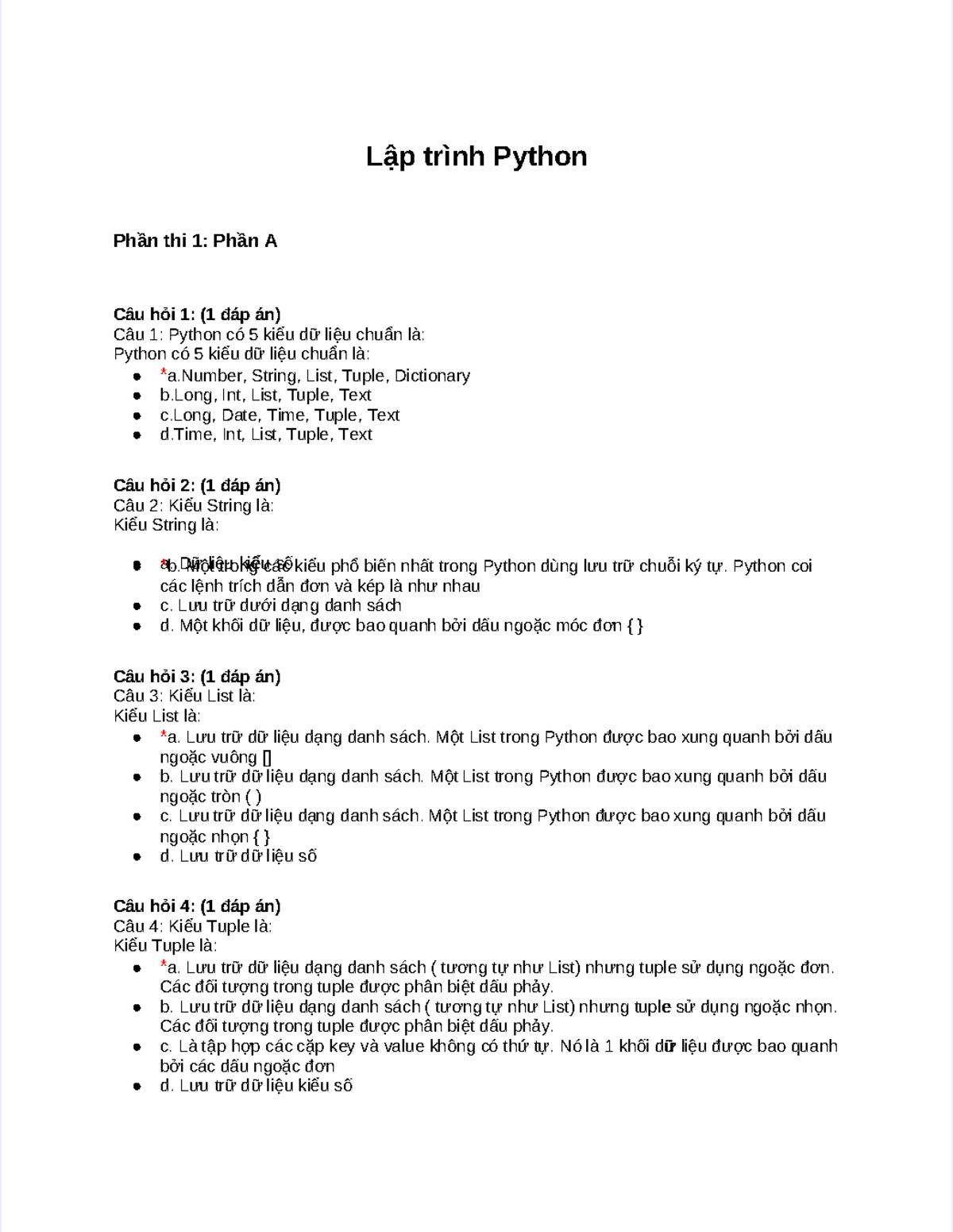 Pythonvip - Python vip pro - Lập trình PythonLập trình Python Phần thi 1: Phần APhần thi 1: Phần ...
